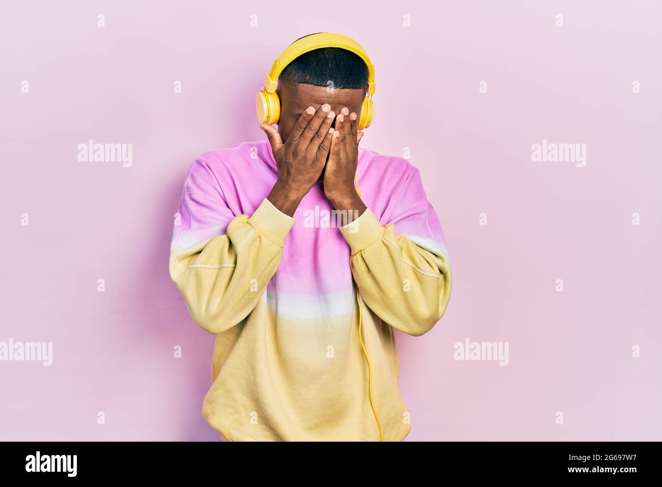 Man Listening To Sad Music