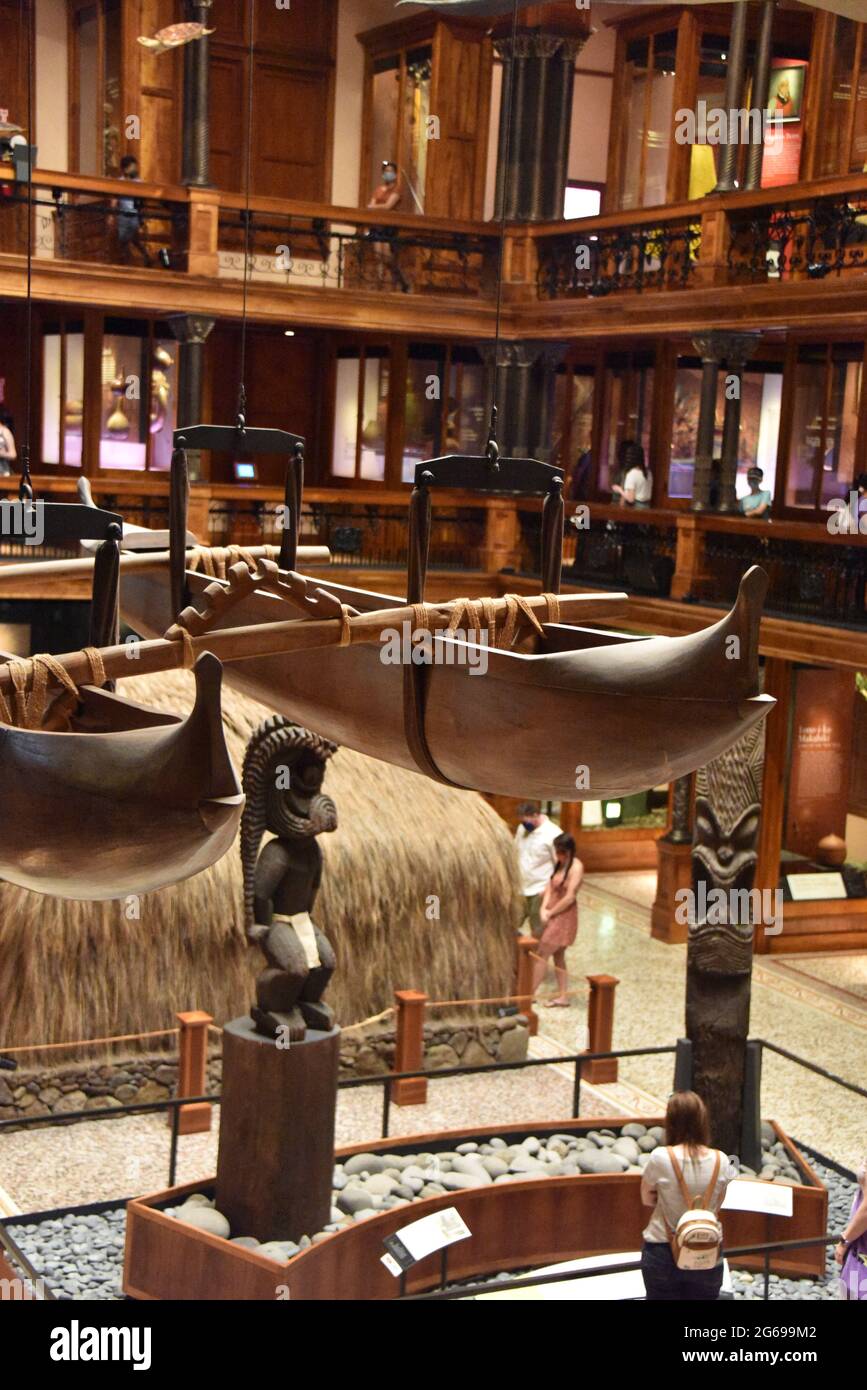 Oahu, Hawaii. U.S.A. 6/9/2021. (Ambient light/flash) Bishop Museum 1889 ...