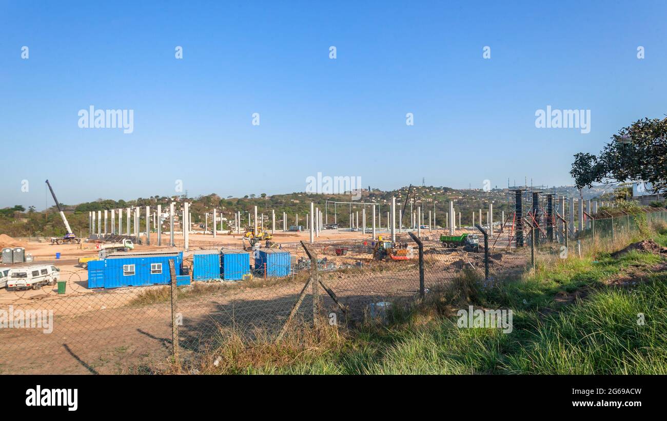 Development of new factory warehouse early construction building phase ...