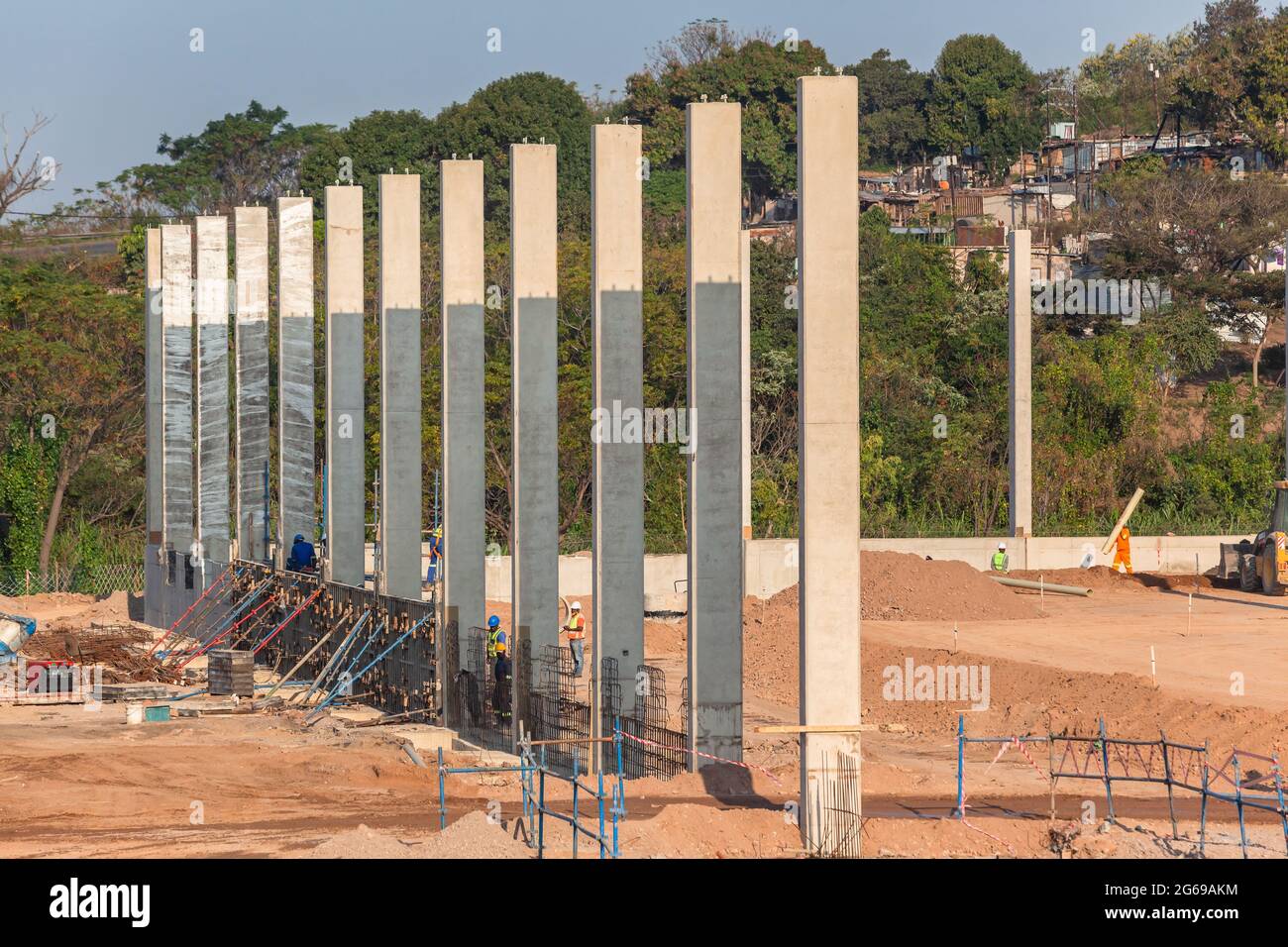 Development of new factory warehouse early construction building phase ...