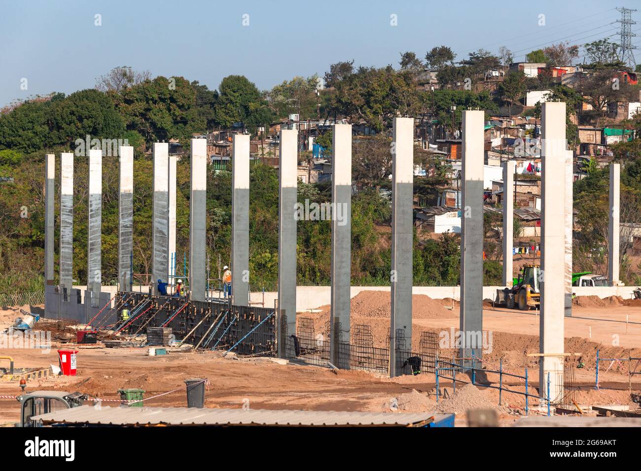 Development of new factory warehouse early construction building phase ...