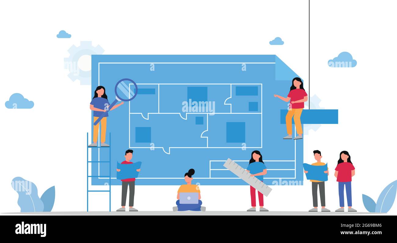 Business teamwork in a friendly team - Vector illustration Stock Vector ...