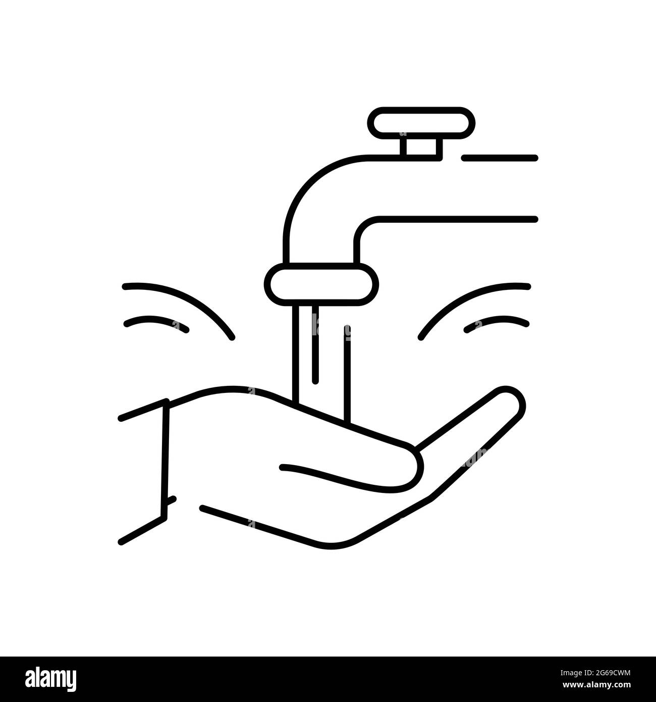 Clean water and sanitation color icon. Corporate social responsibility ...