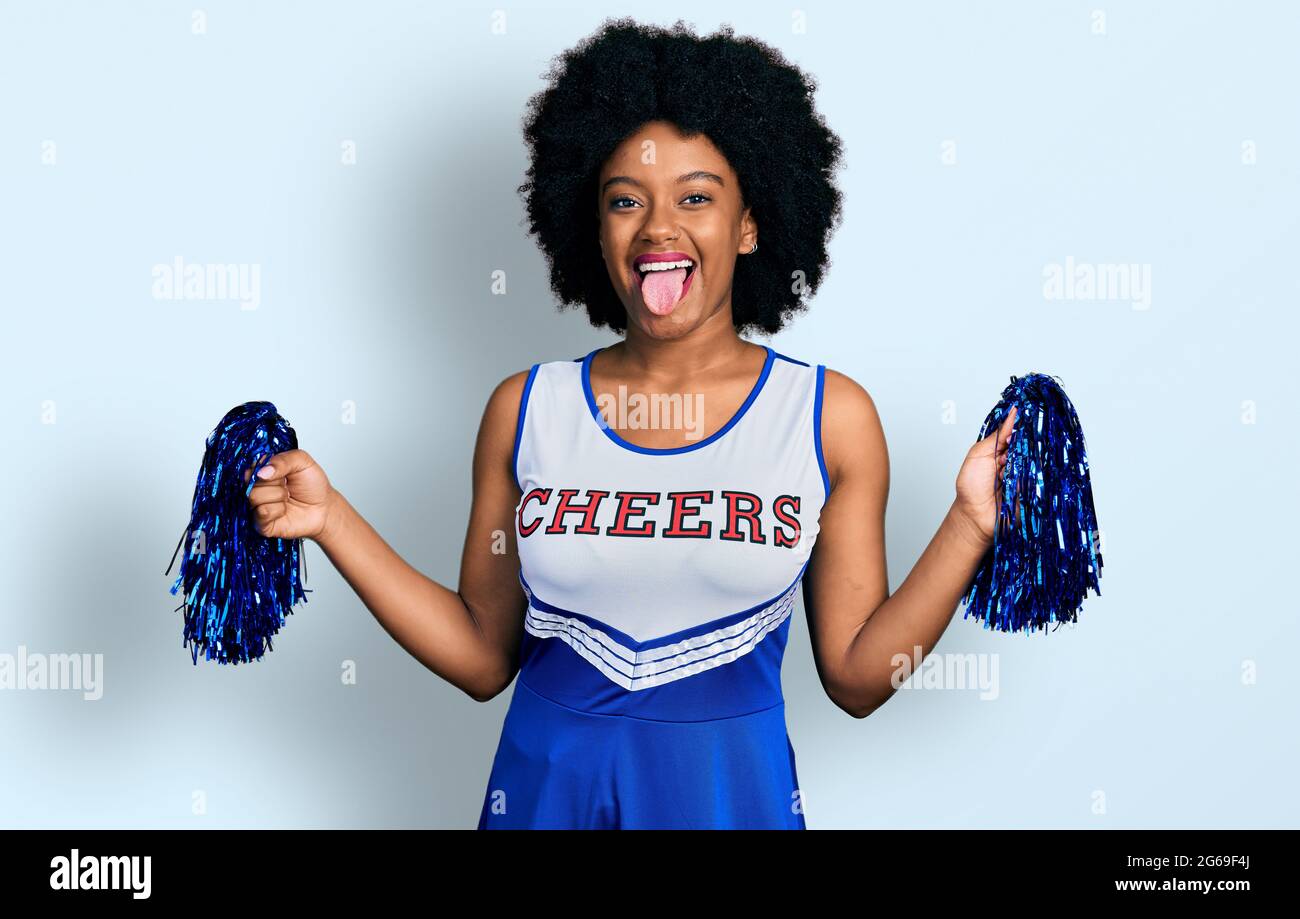 Blue African American Cheerleader Costume