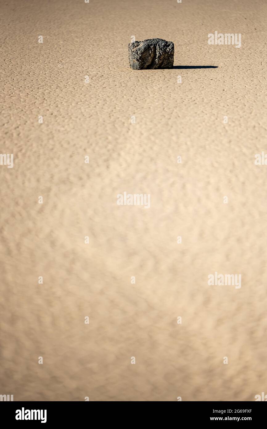 Streak from Sailing Stone Vanishes Into the Mud on Racetrack Playa ...