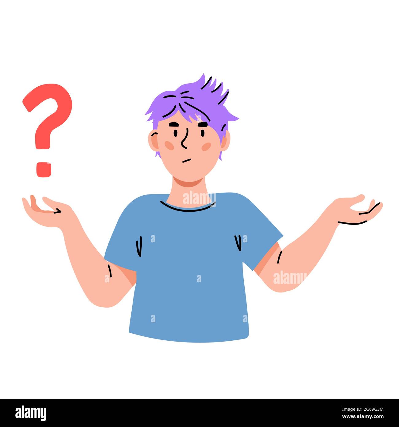 Confused child looking for answer to question. Thinking smart school ...