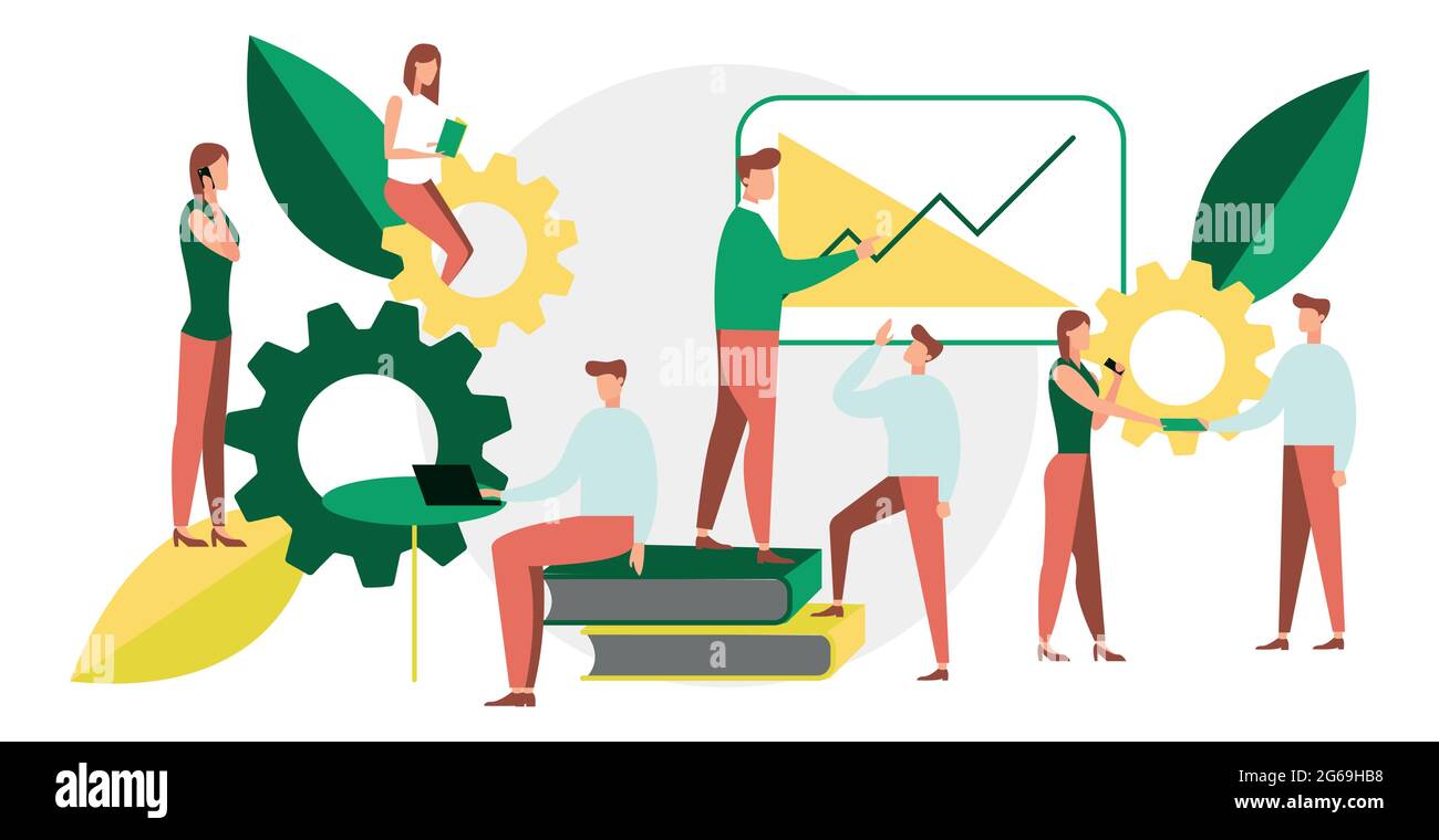 Business presentation of financial performance to the team - Vector ...