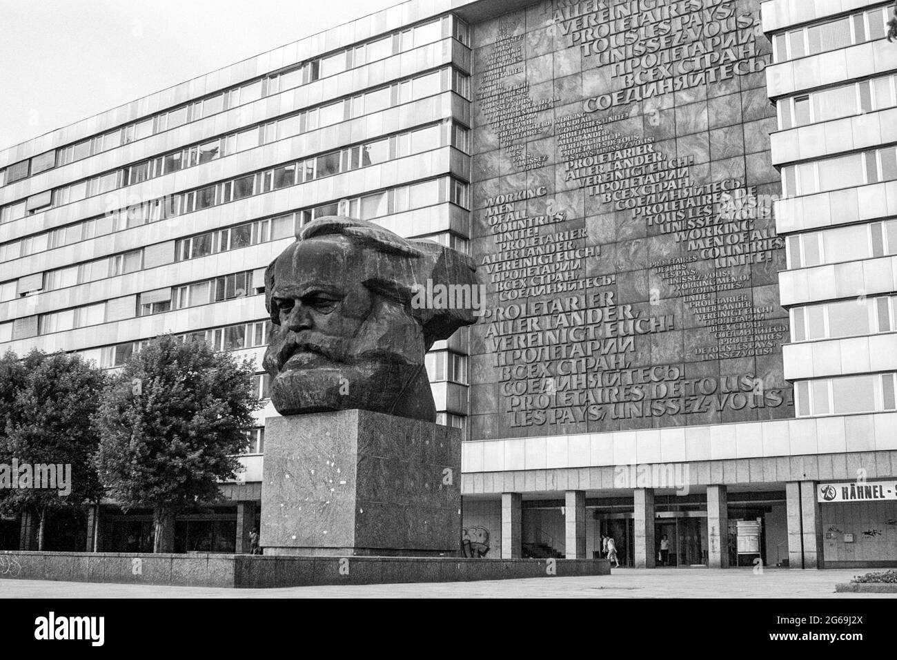 The karl marx monument in the Black and White Stock Photos & Images - Alamy