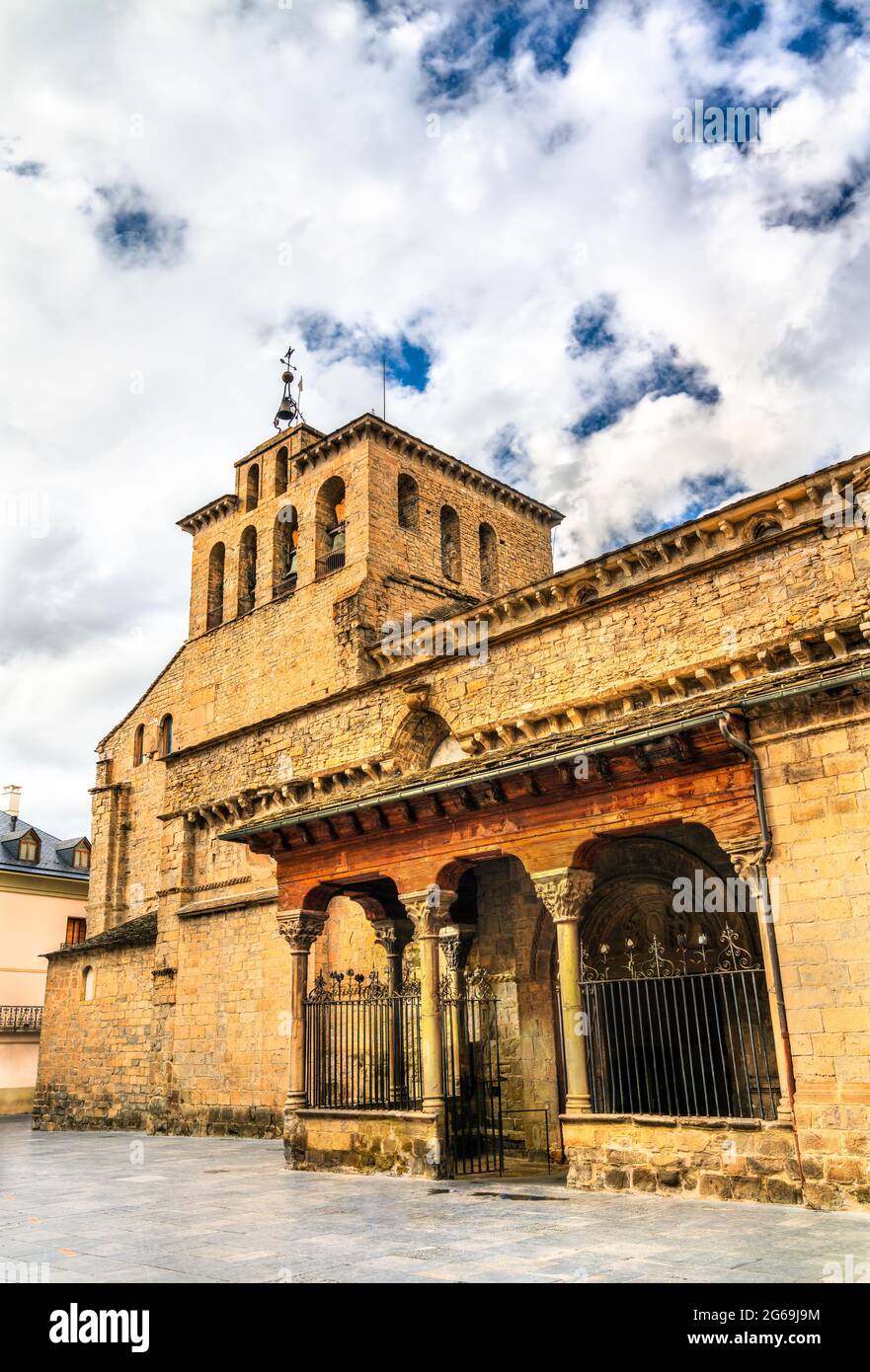 San Pedro Cathedral of Jaca in Spain Stock Photo - Alamy