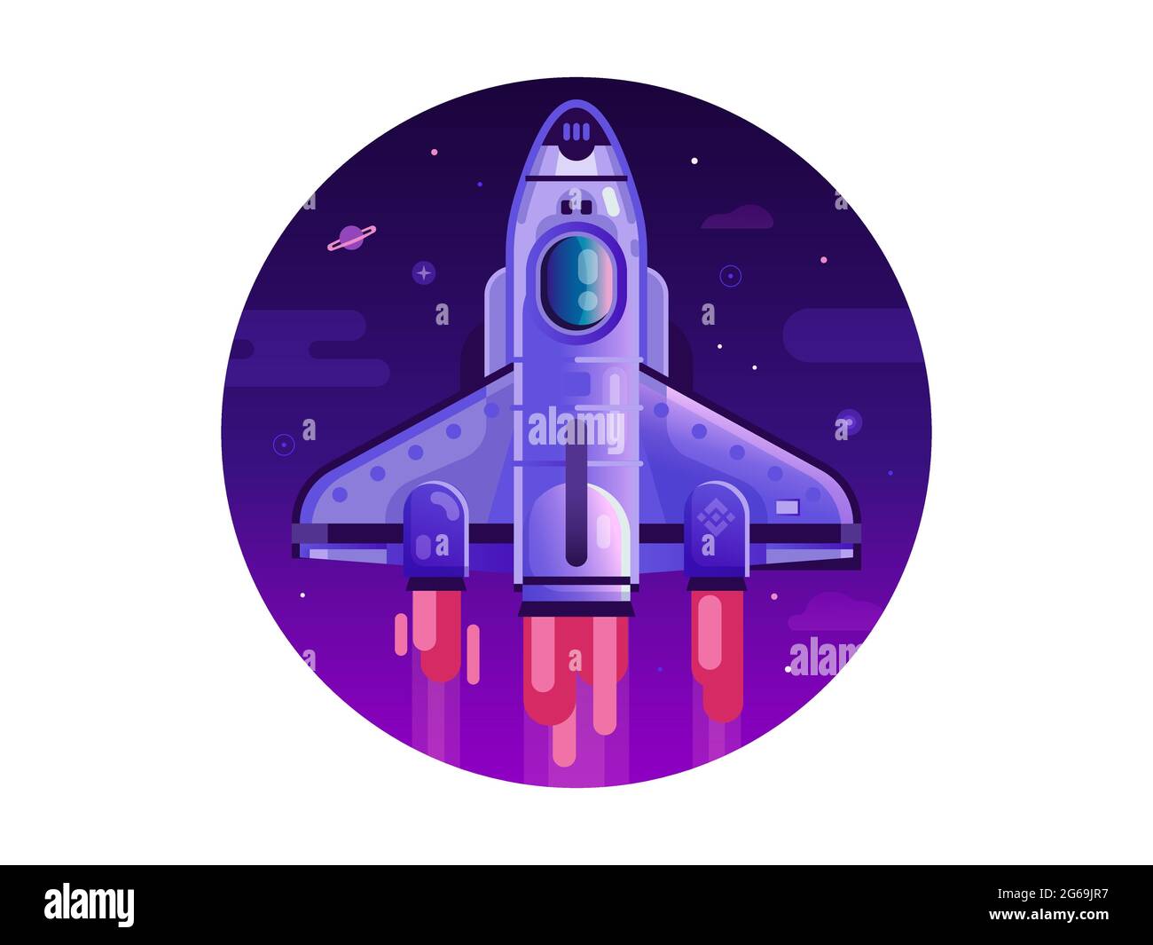 Gradient Space Shuttle Launch Circle icon Stock Vector Image & Art - Alamy