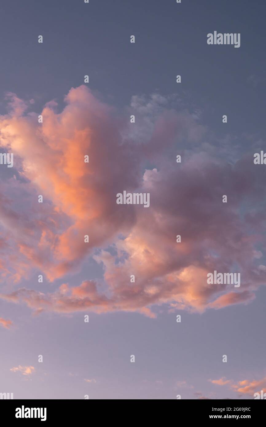 Sunset Lights Up Cloud in Sky Over Utah Wilderness Stock Photo - Alamy