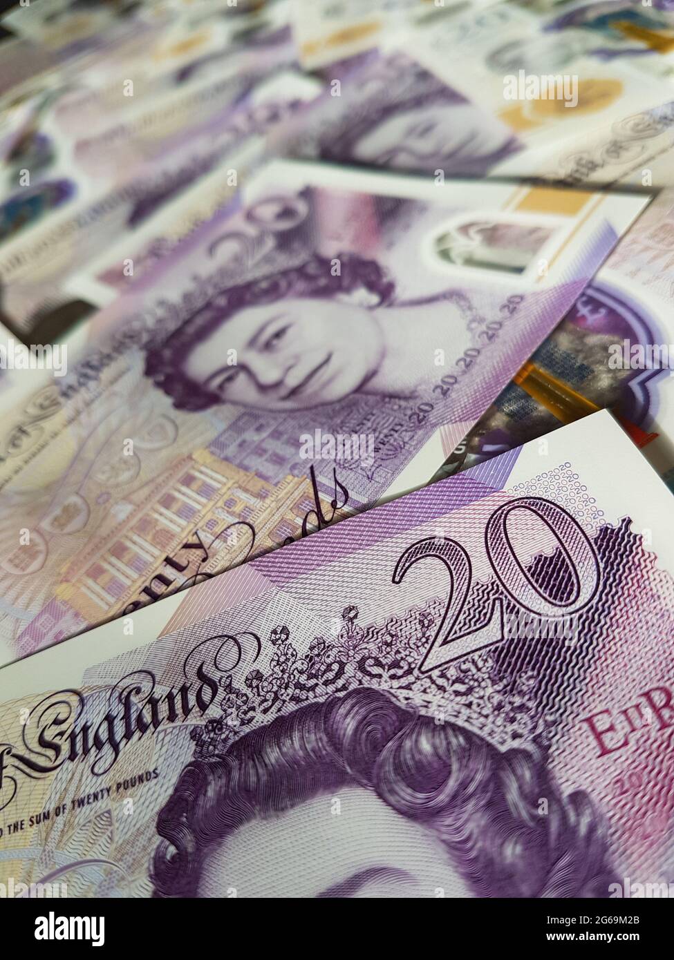 New UK Great British Pounds Sterling Polymer Twenty Pound notes from ...