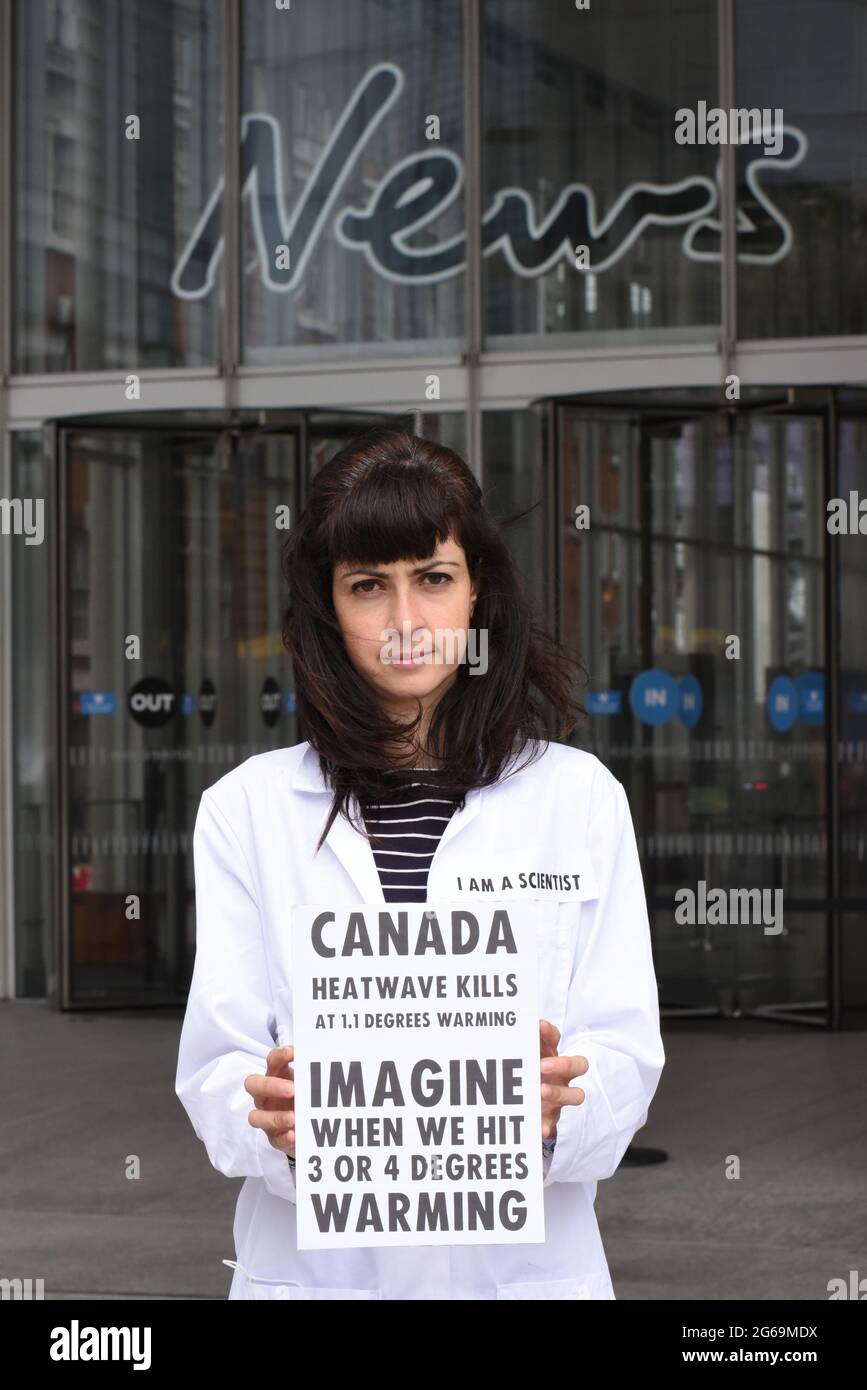 London, UK. 4th July, 2021. "Free the Press" action by Extinction ...