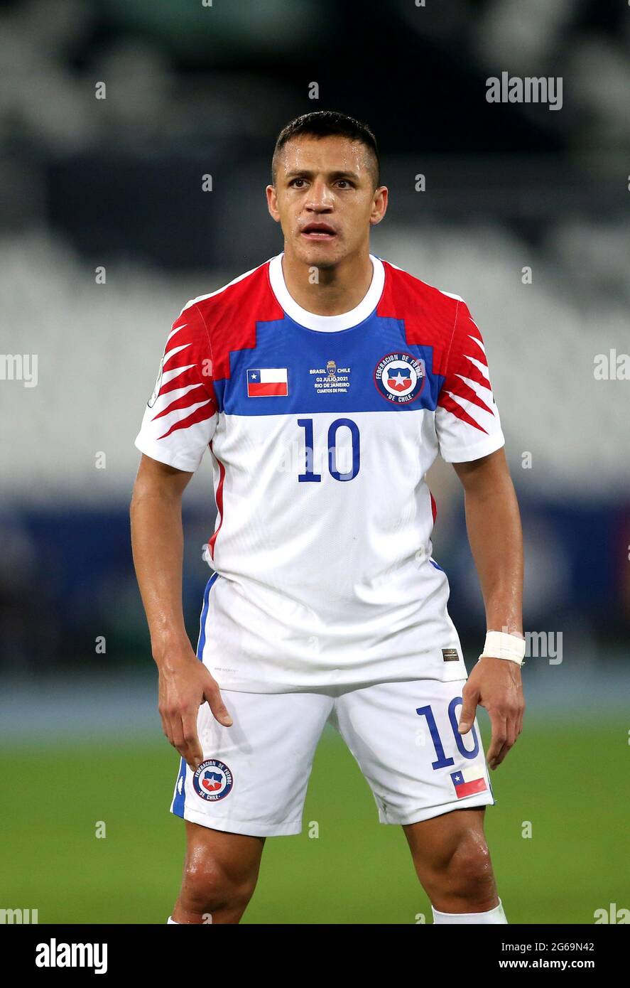 RIO DE JANEIRO, BRAZIL - JULY 02: Alexis Sanchez of Chile in action ...