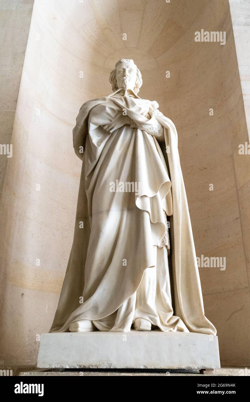 Cardinal de Richelieu statue at the Palace of Versailles in France ...