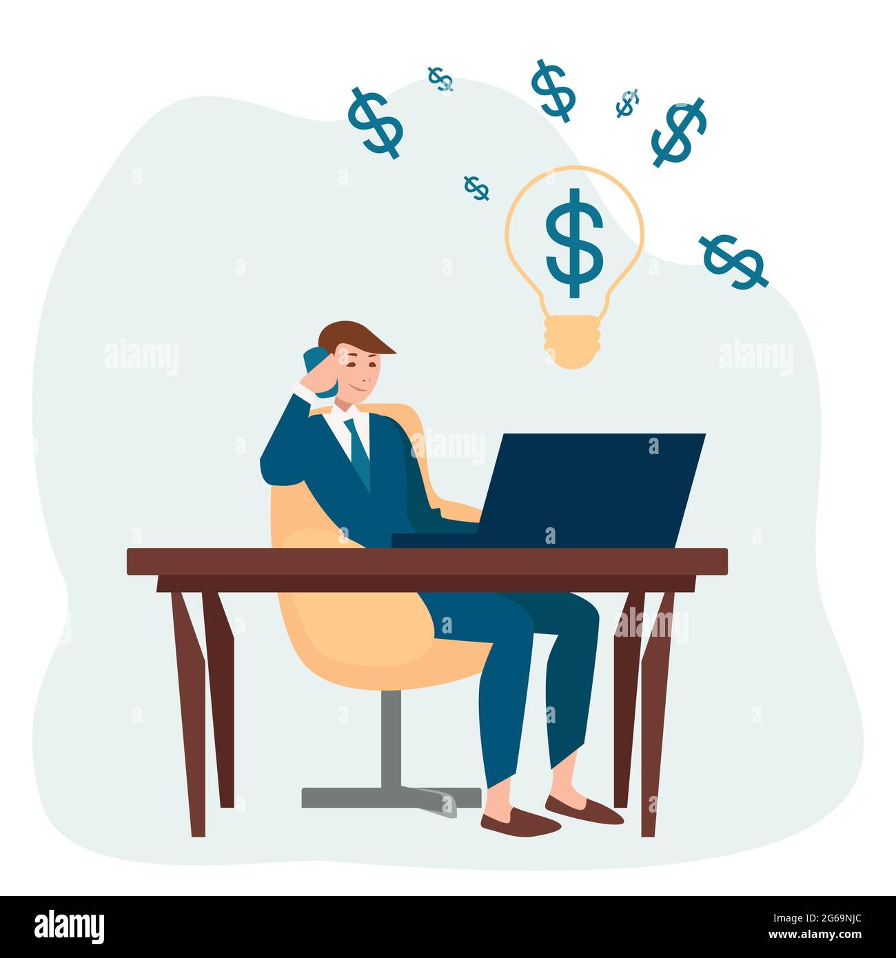 Business victory, team success, personal victory - Vector illustration ...