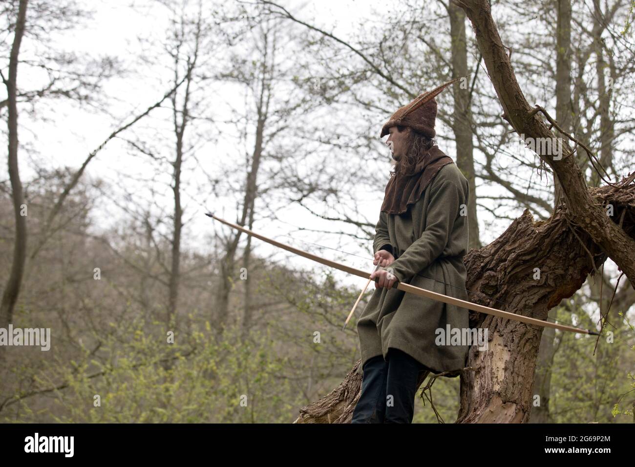 Interpretation of legendary English outlaw Robin Hood in Sherwood ...