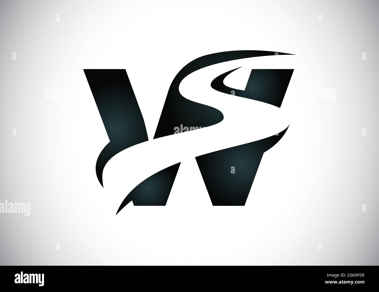 Initial Letter w with backspace S or pathway Logo design vector ...