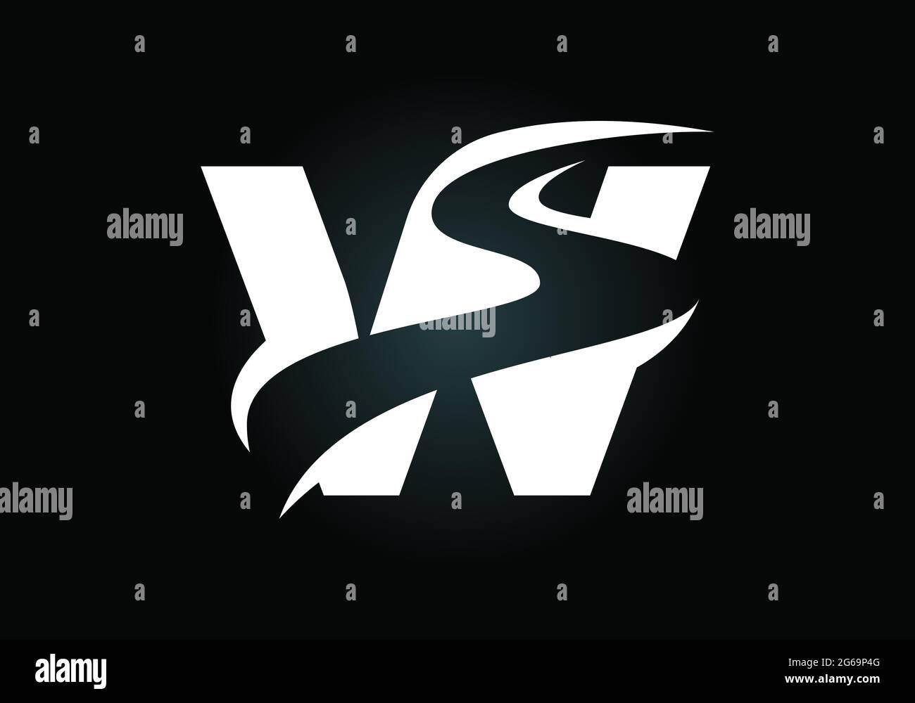 Initial Letter w with backspace S or pathway Logo design vector ...