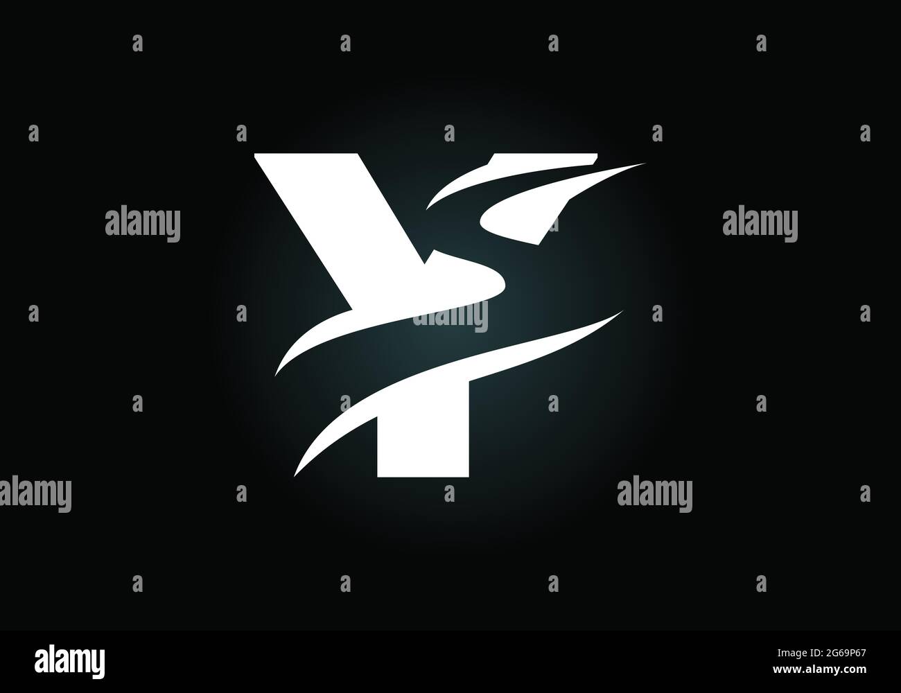 Initial Letter y with backspace S or pathway Logo design vector ...
