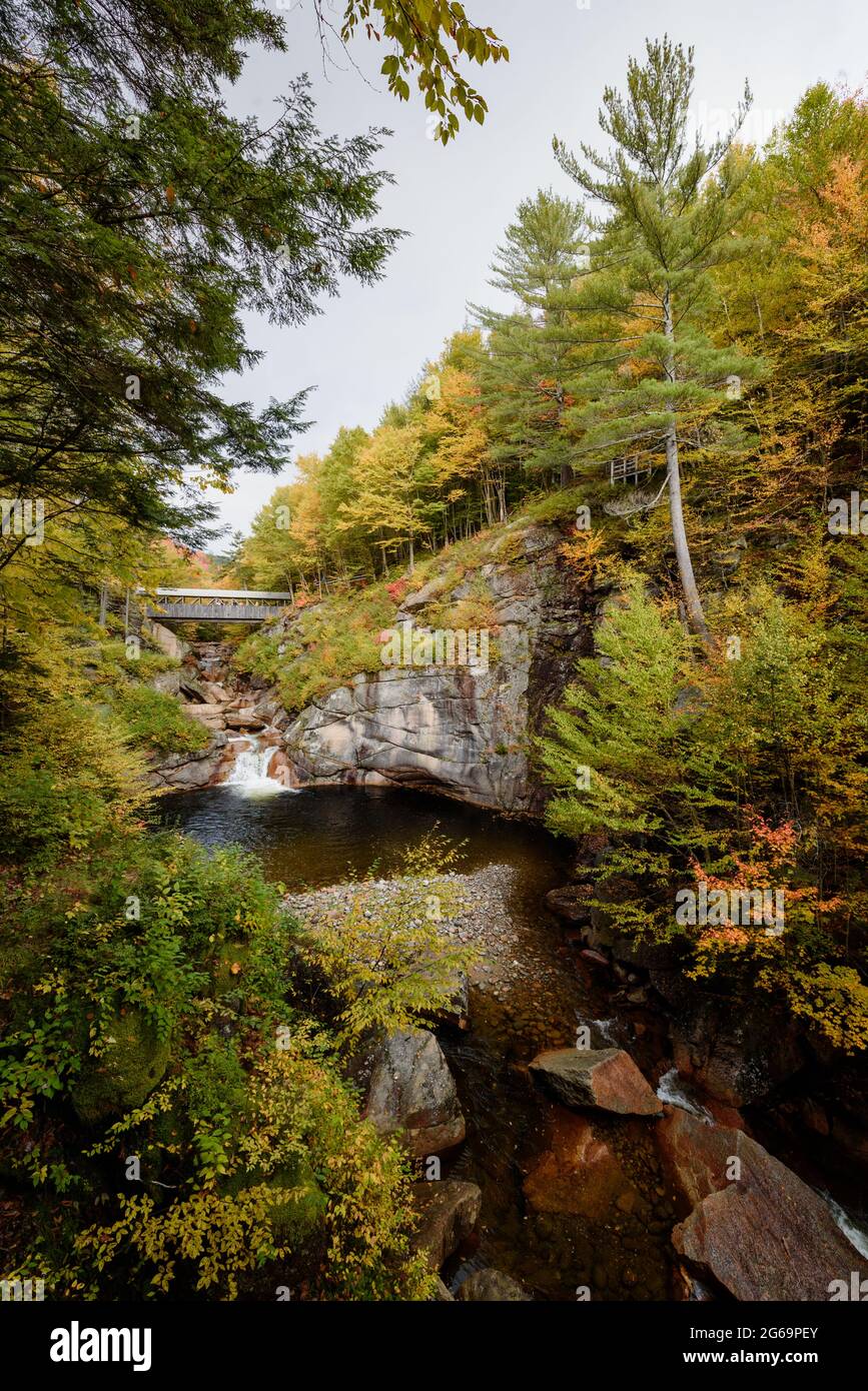 Flume covered bridge Stock Photo - Alamy