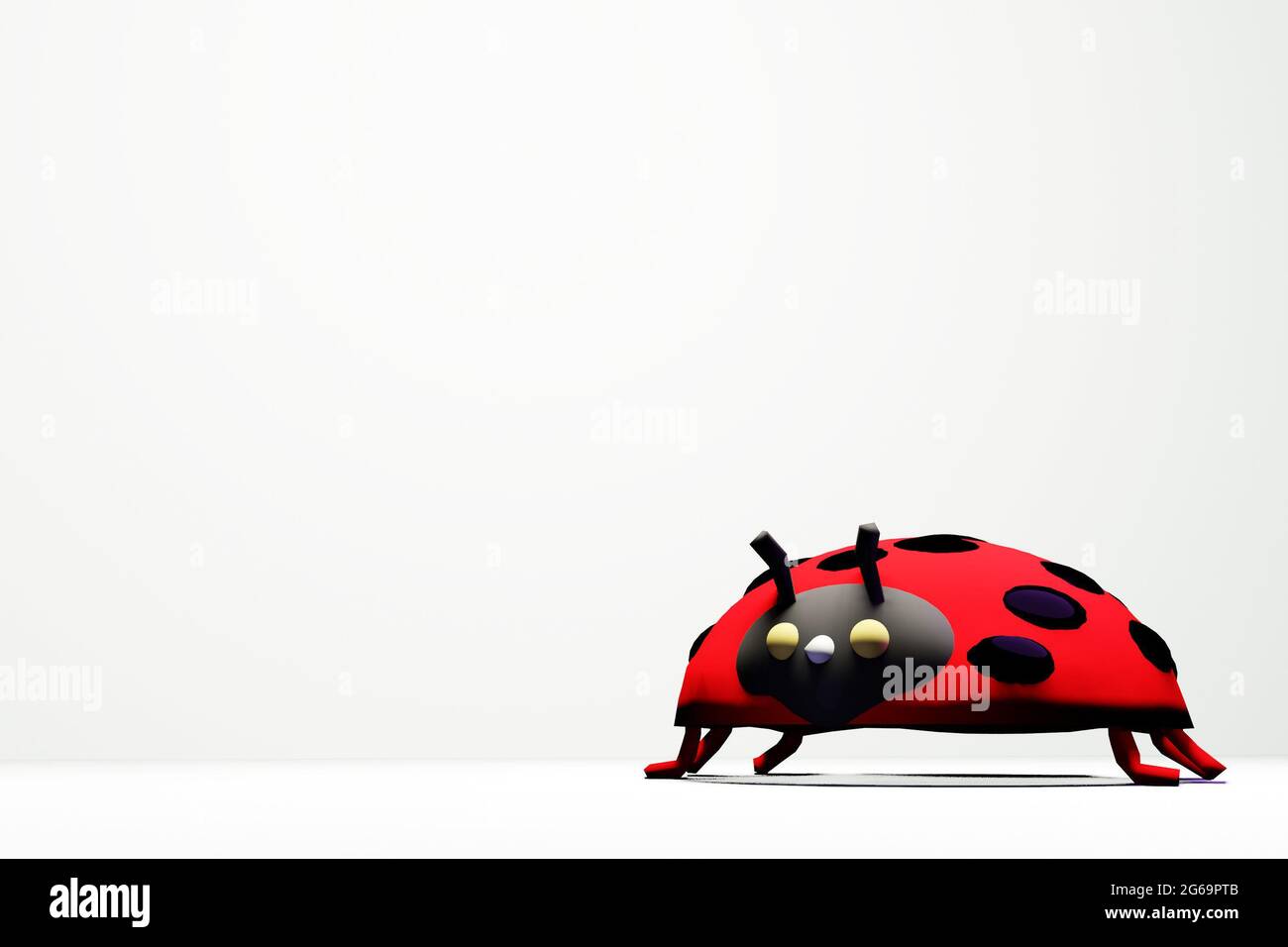 drawing of ladybug with blank background and free space Stock Photo - Alamy