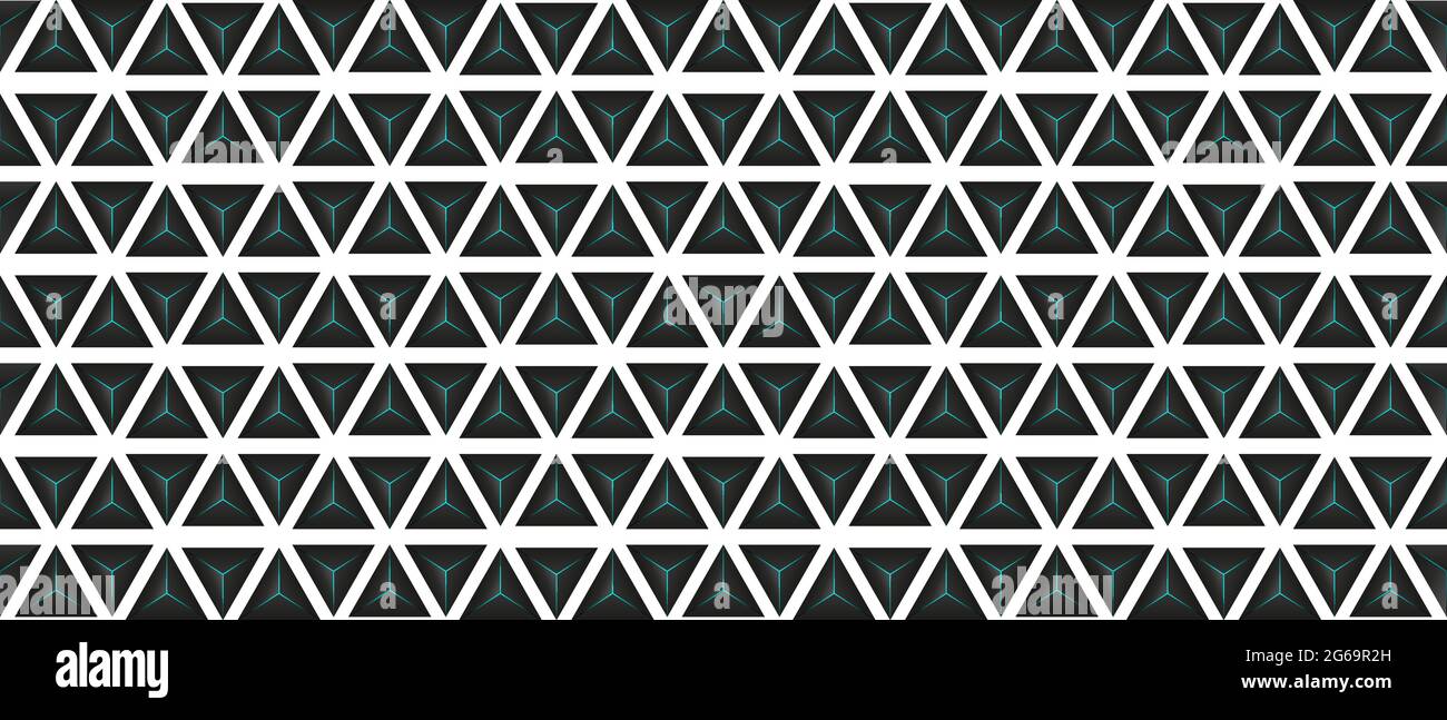 3D triangle pattern geometry. Blue abstract background. shadowed blue ...