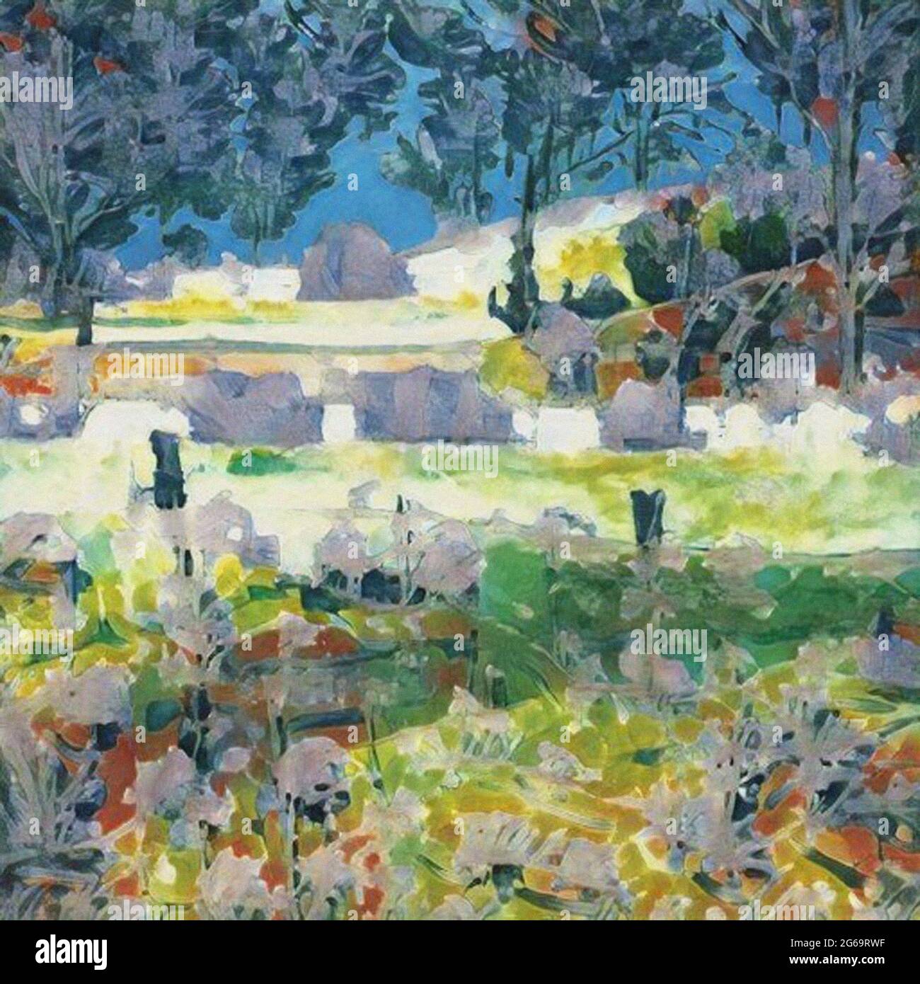 Expressionistic landscape artwork Stock Photo - Alamy