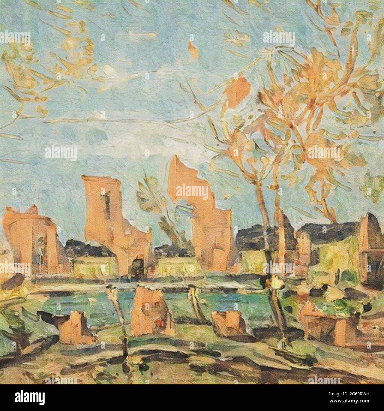 Expressionistic landscape artwork Stock Photo - Alamy