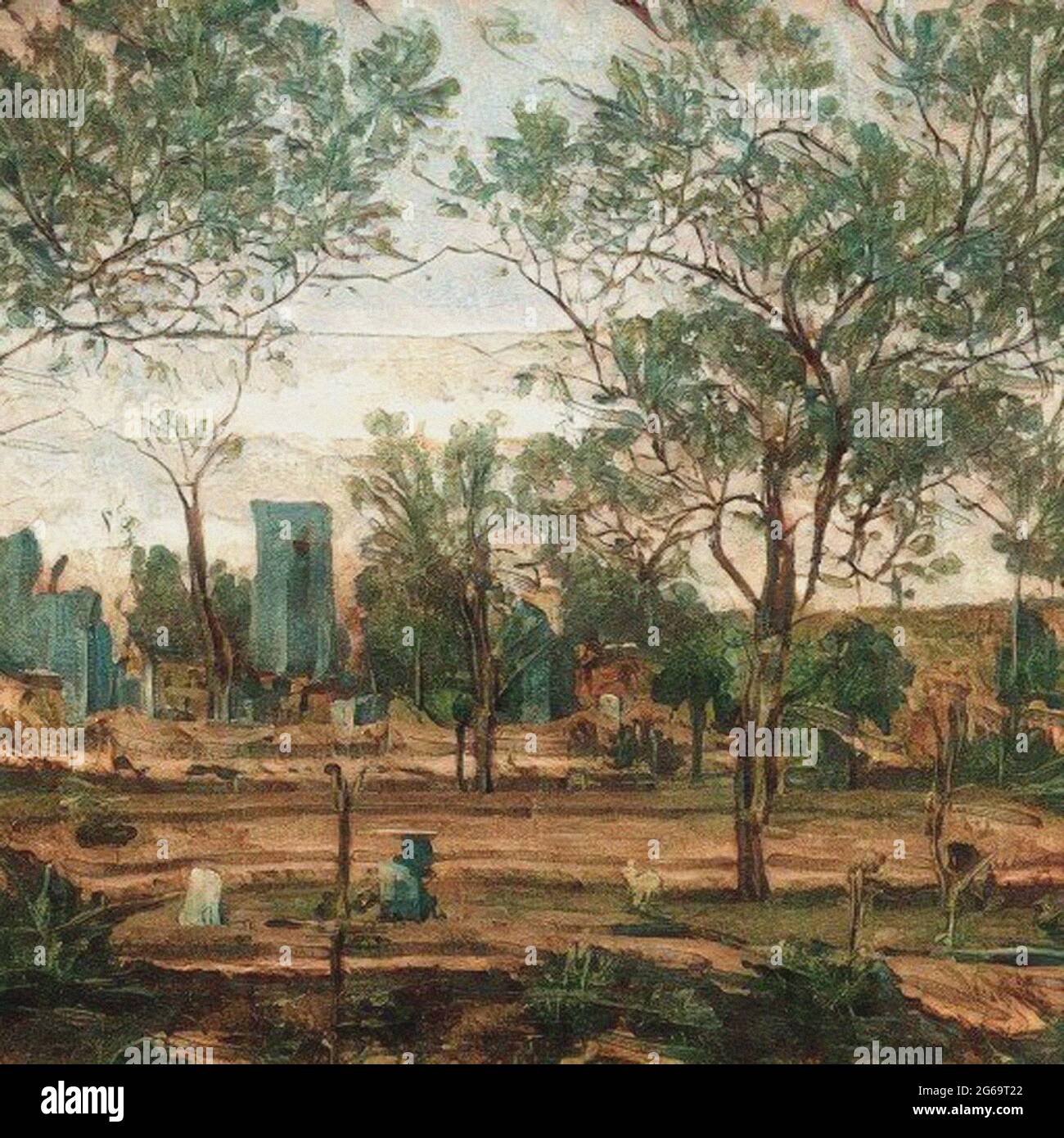 Expressionistic landscape artwork Stock Photo - Alamy