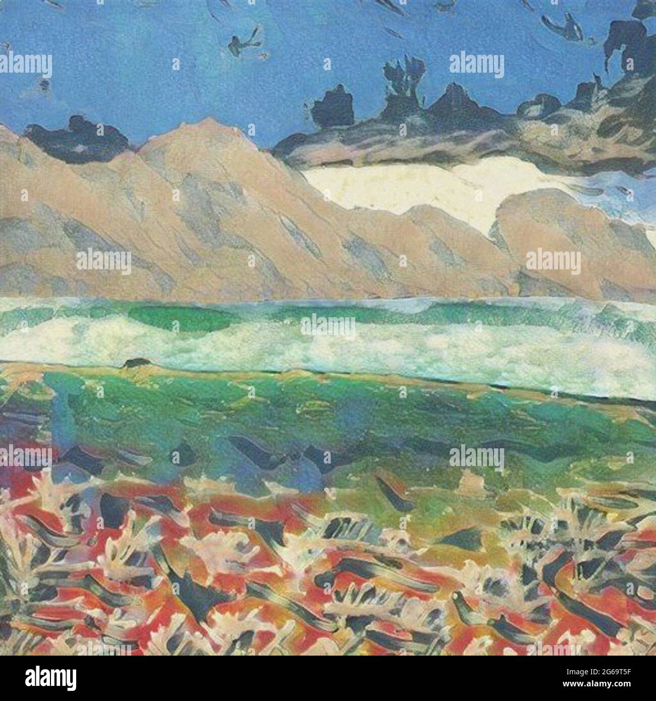 Expressionistic landscape artwork Stock Photo - Alamy