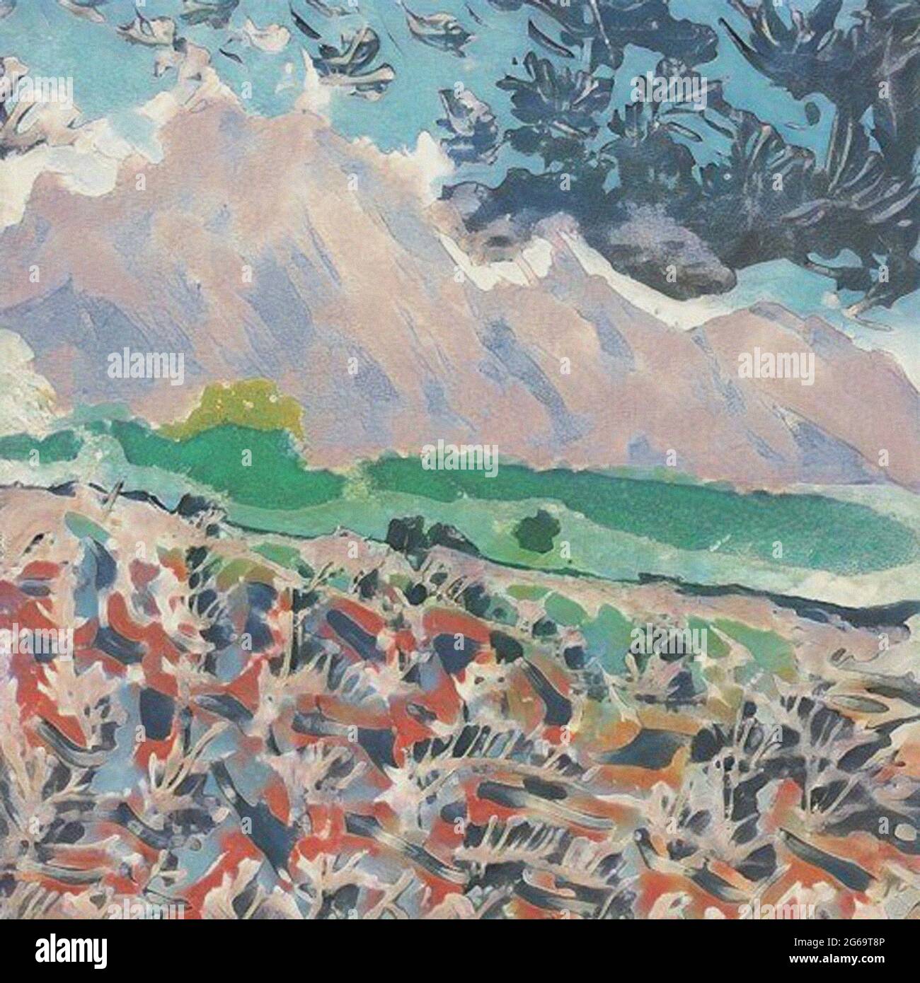 Expressionistic landscape artwork Stock Photo - Alamy