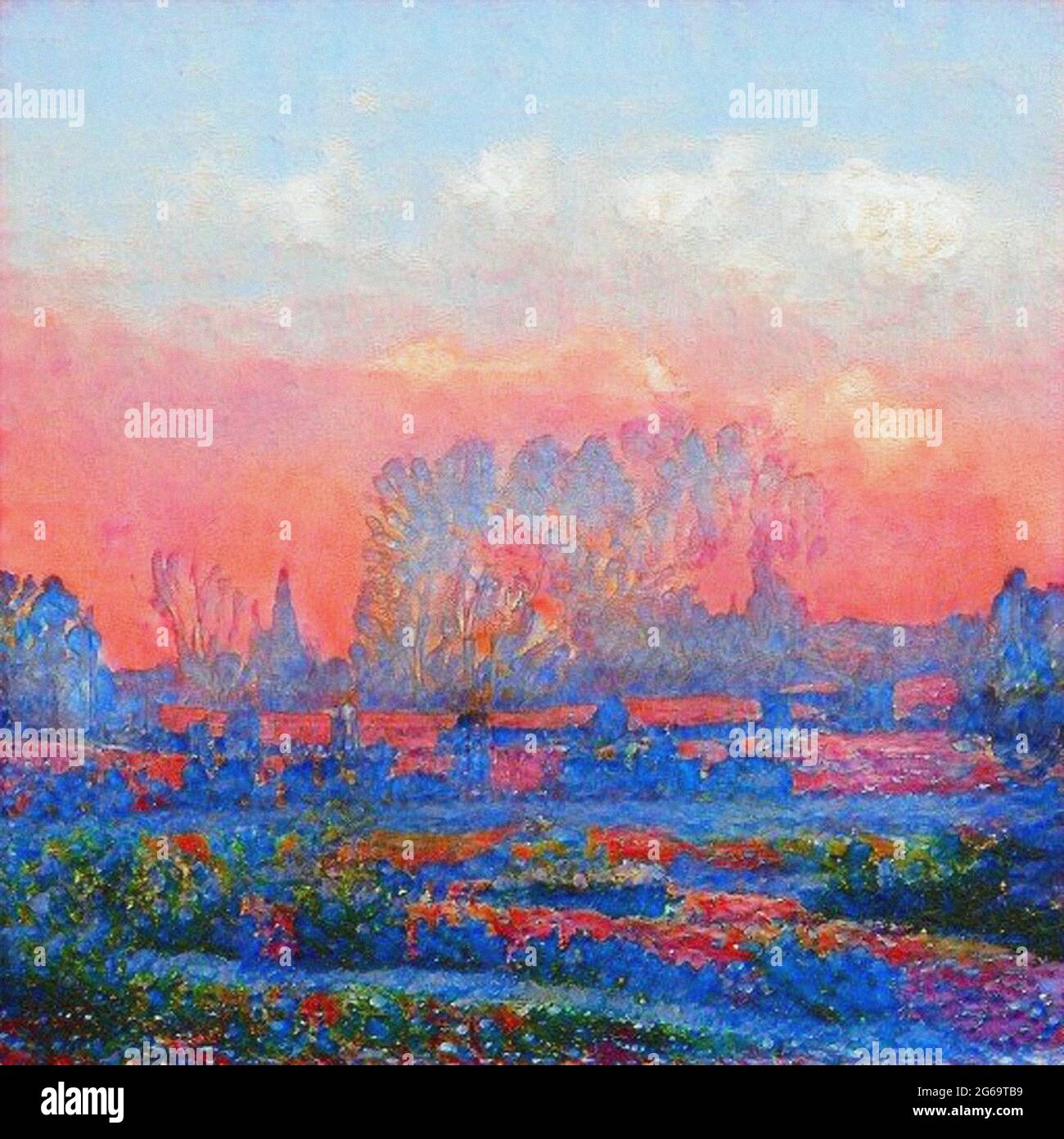 Expressionistic landscape artwork Stock Photo - Alamy