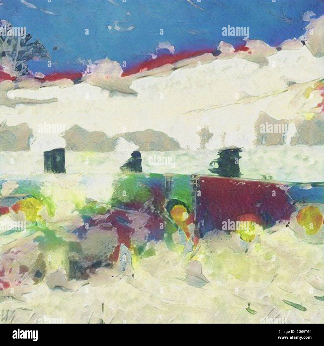 Expressionistic landscape artwork Stock Photo - Alamy