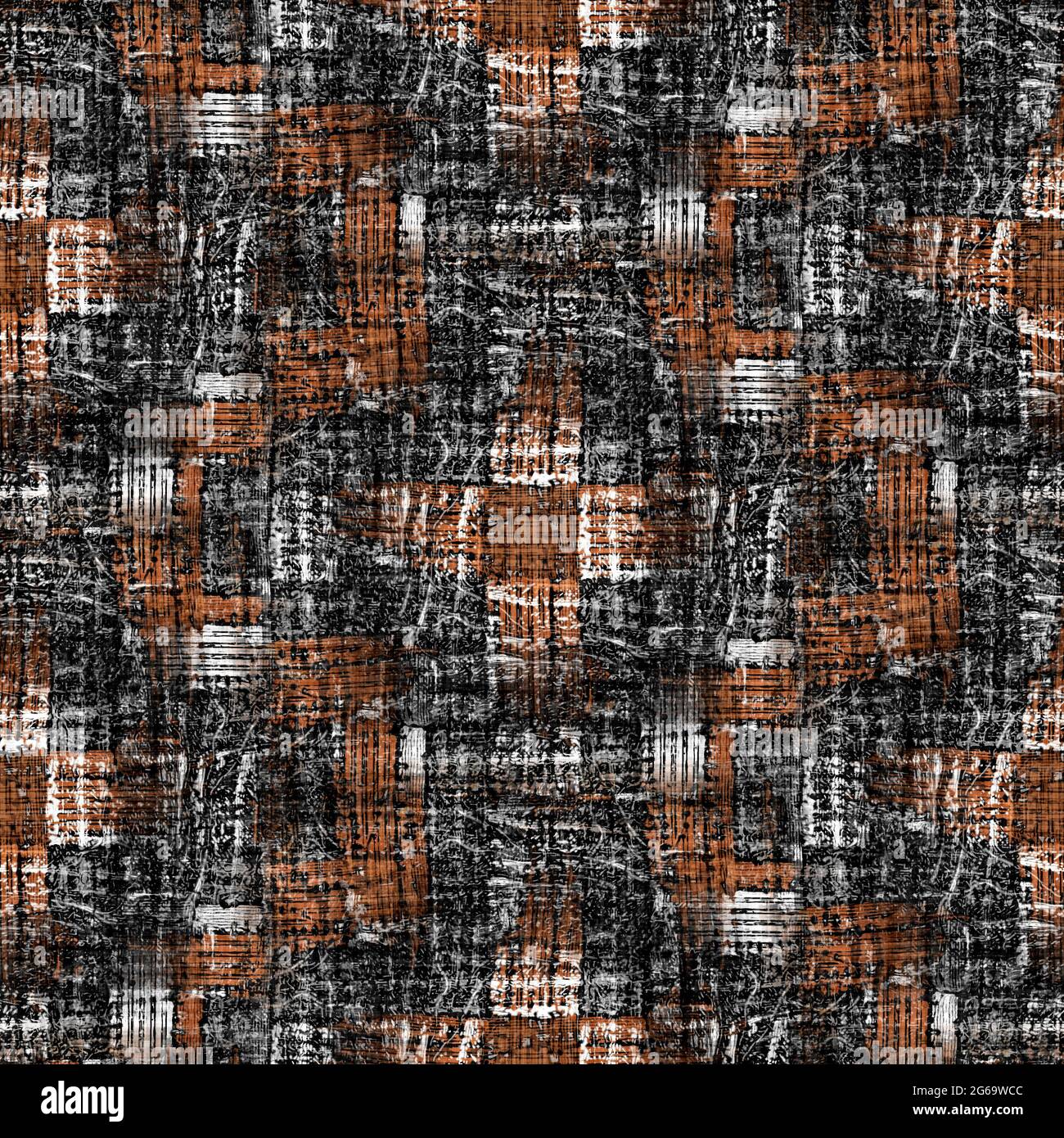 Seamless black white woven cloth geometric linen texture. Two tone ...