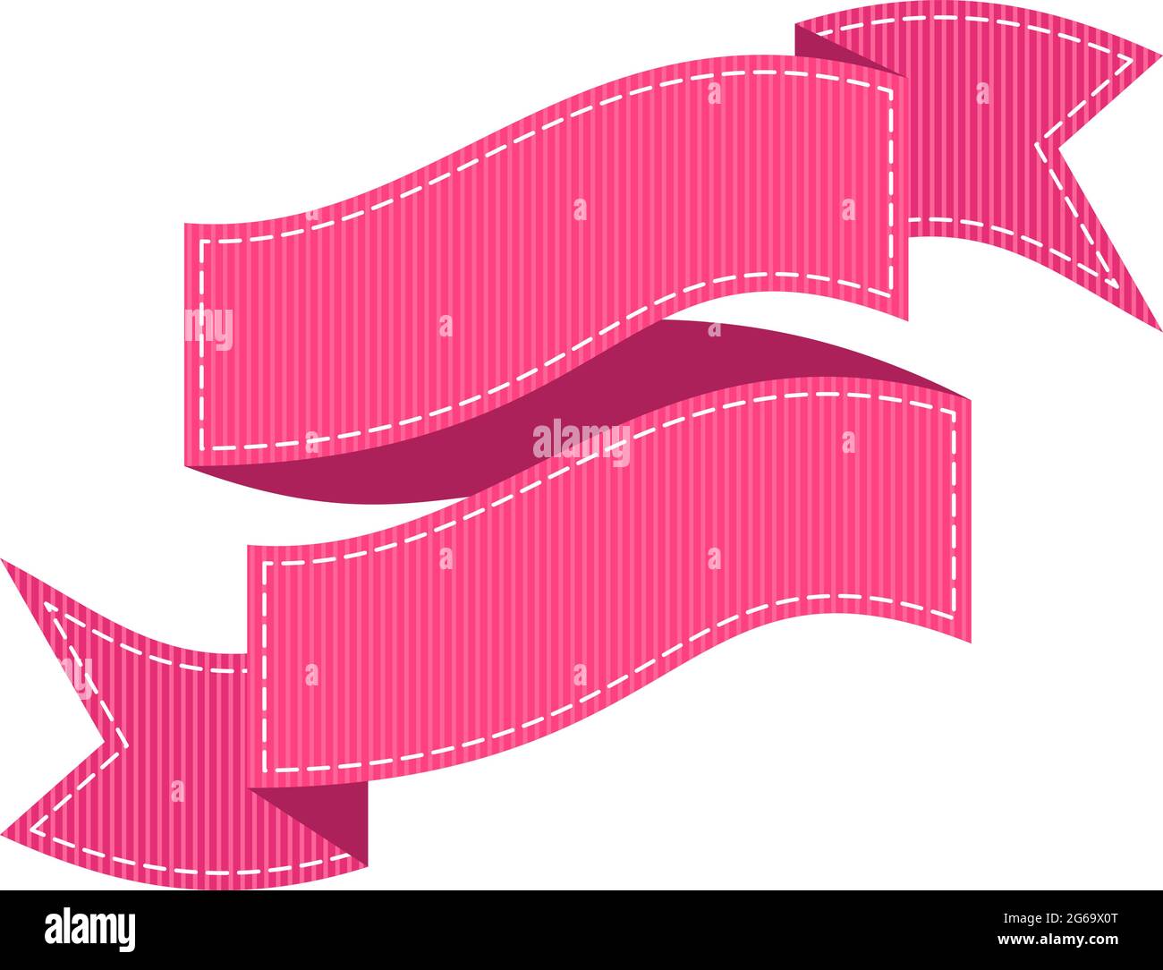 Flat isolated pink Ribbons, Tags and label Stock Vector Image & Art - Alamy