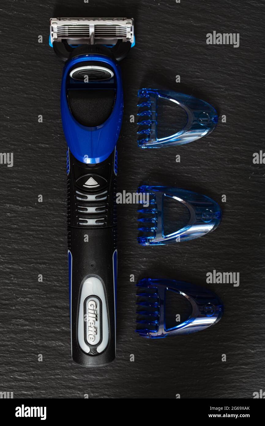 Massachusetts, U.S.A. - July, 2021: Gillette Fusion5 ProGlide Styler ...