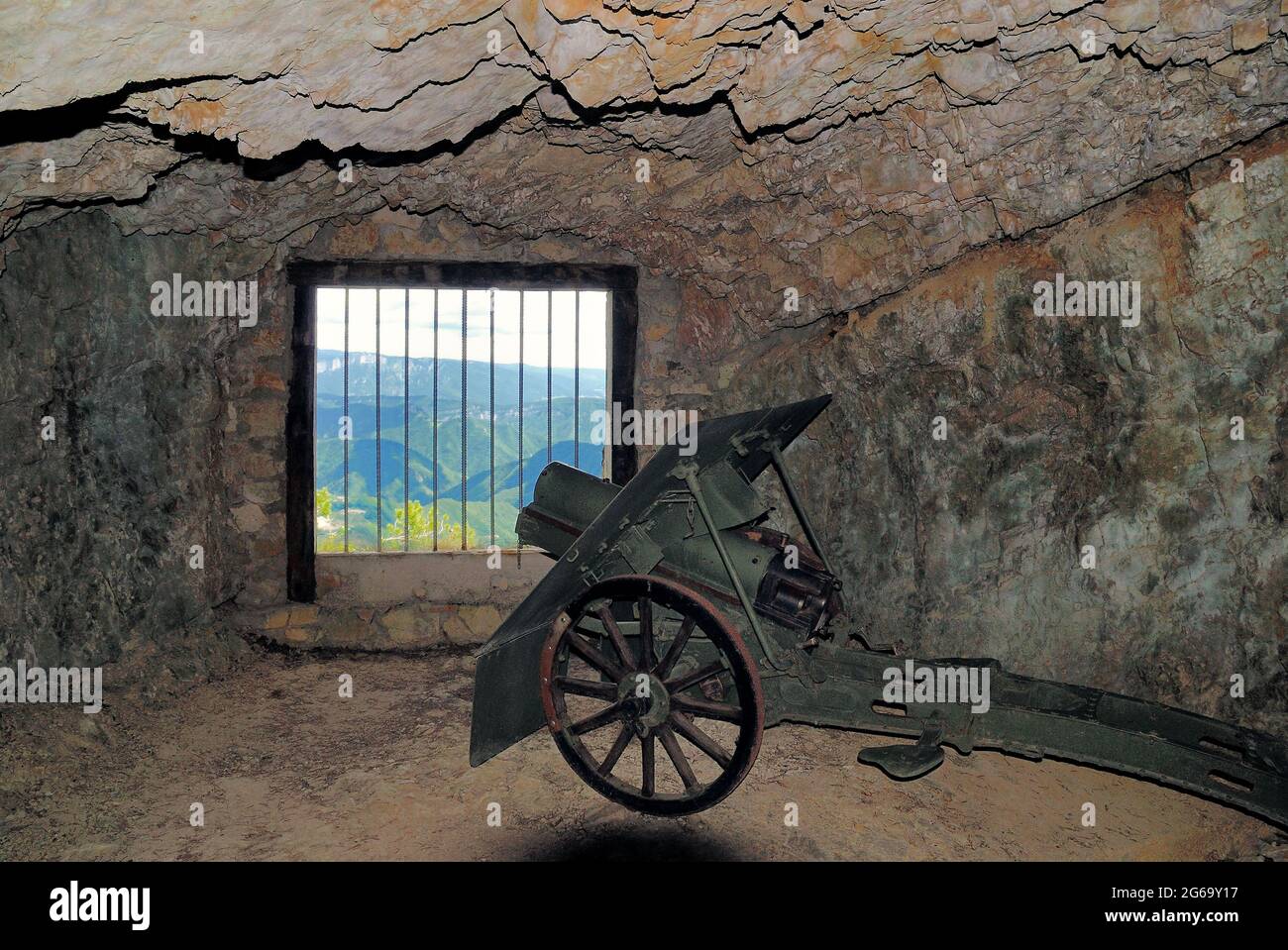 Veneto, Italy. 'Strada delle 52 gallerie' (52 tunnels trail) of Mount ...