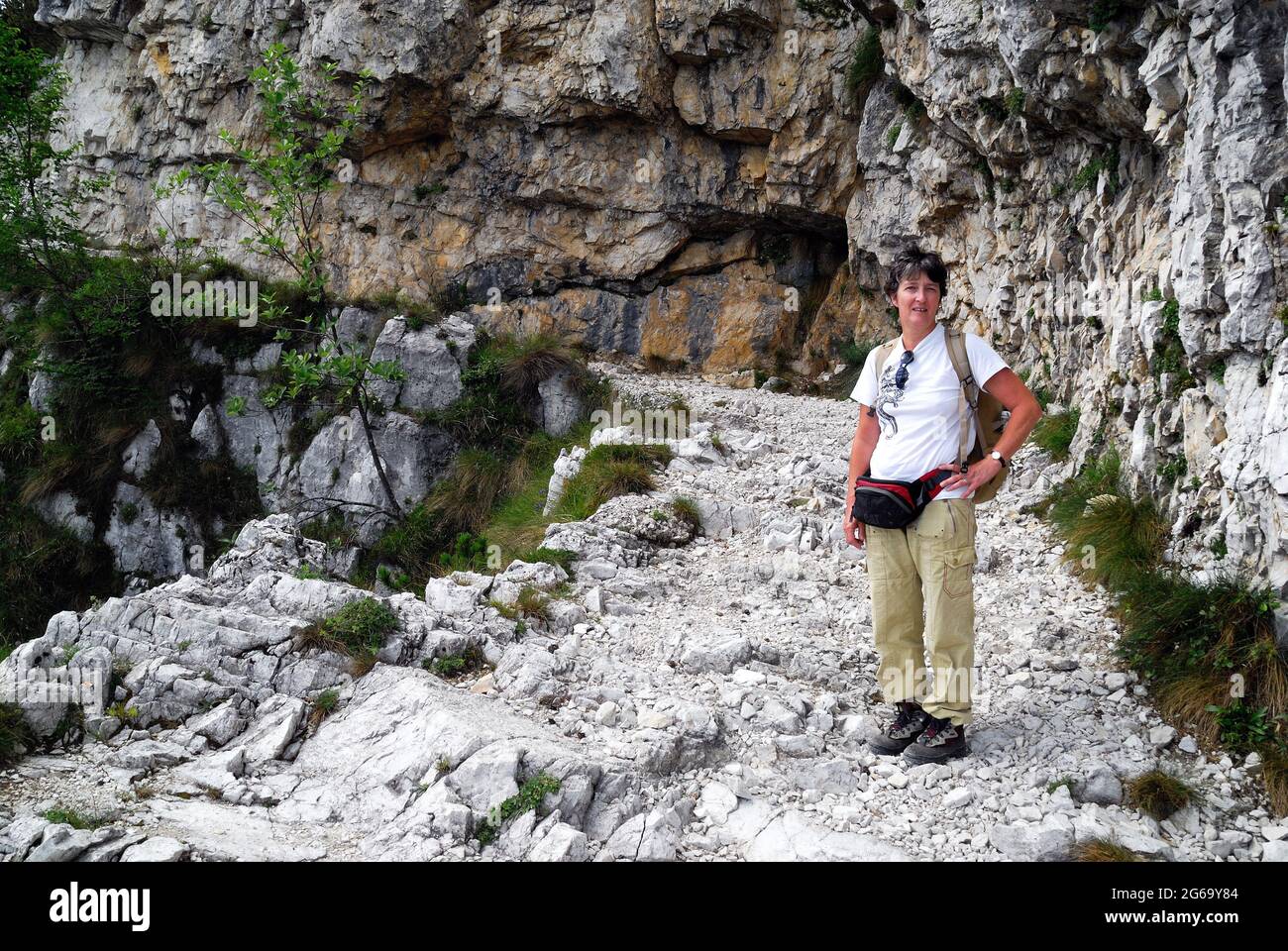 Veneto, Italy. 'Strada delle 52 gallerie' (52 tunnels trail) of Mount ...