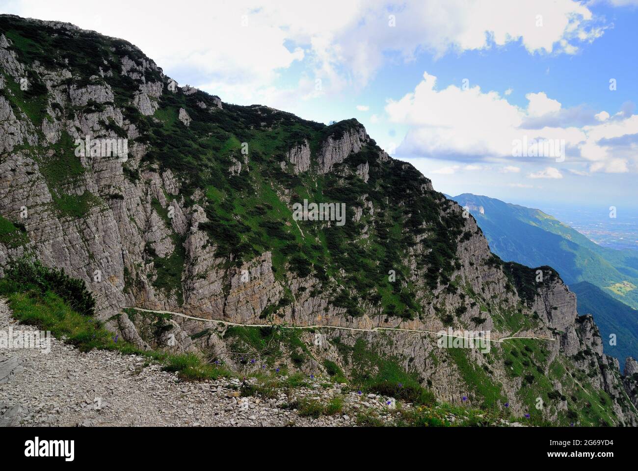 Veneto, Italy. 'Strada delle 52 gallerie' (52 tunnels trail) of Mount ...