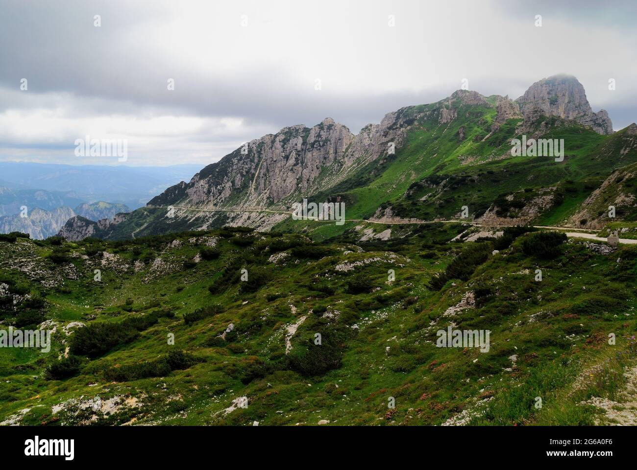 WWI, mount Pasubio Scarrubi Italian militaty mule track Stock Photo - Alamy