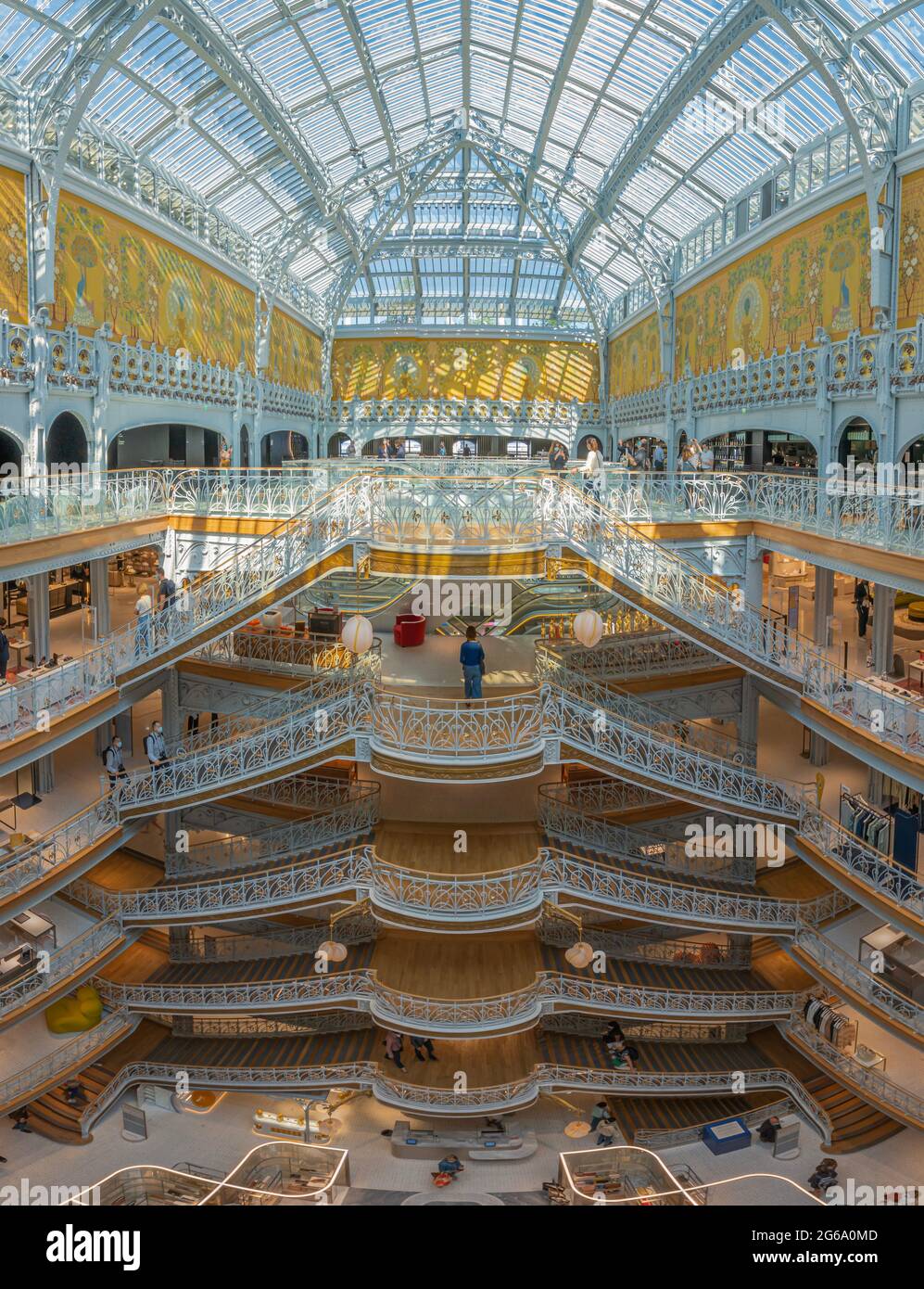 Paris, France - 07 02 2021: La Samaritaine department store. Inside ...