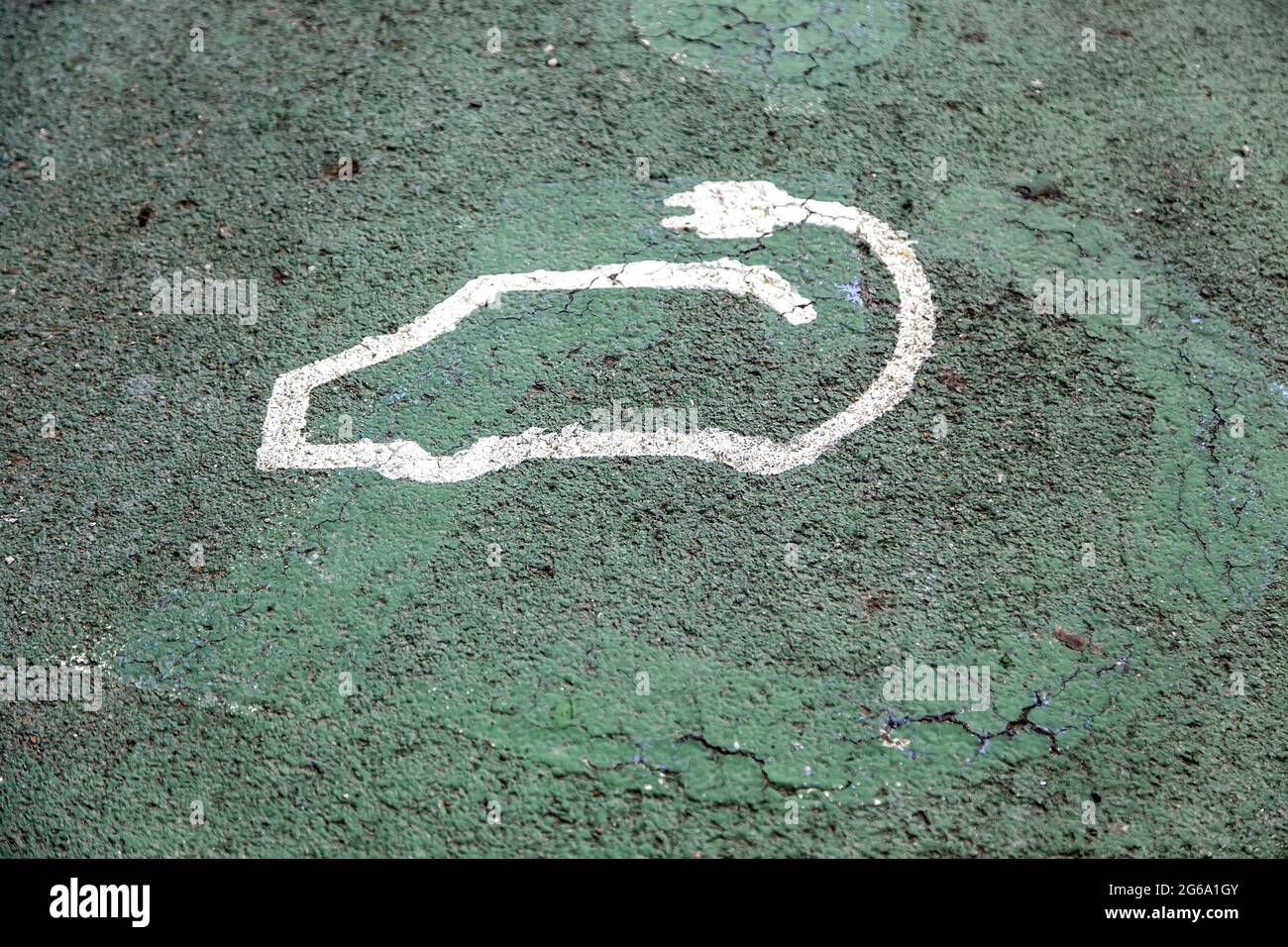 Information sign detail, electric car charging point Stock Photo - Alamy