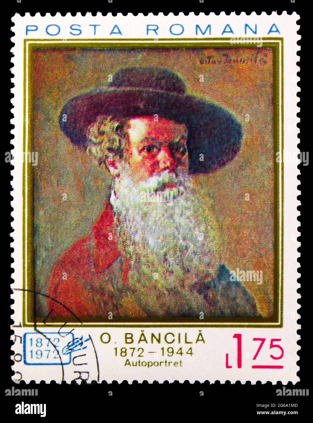 MOSCOW, RUSSIA - APRIL 18, 2020: Postage stamp printed in Romania shows ...