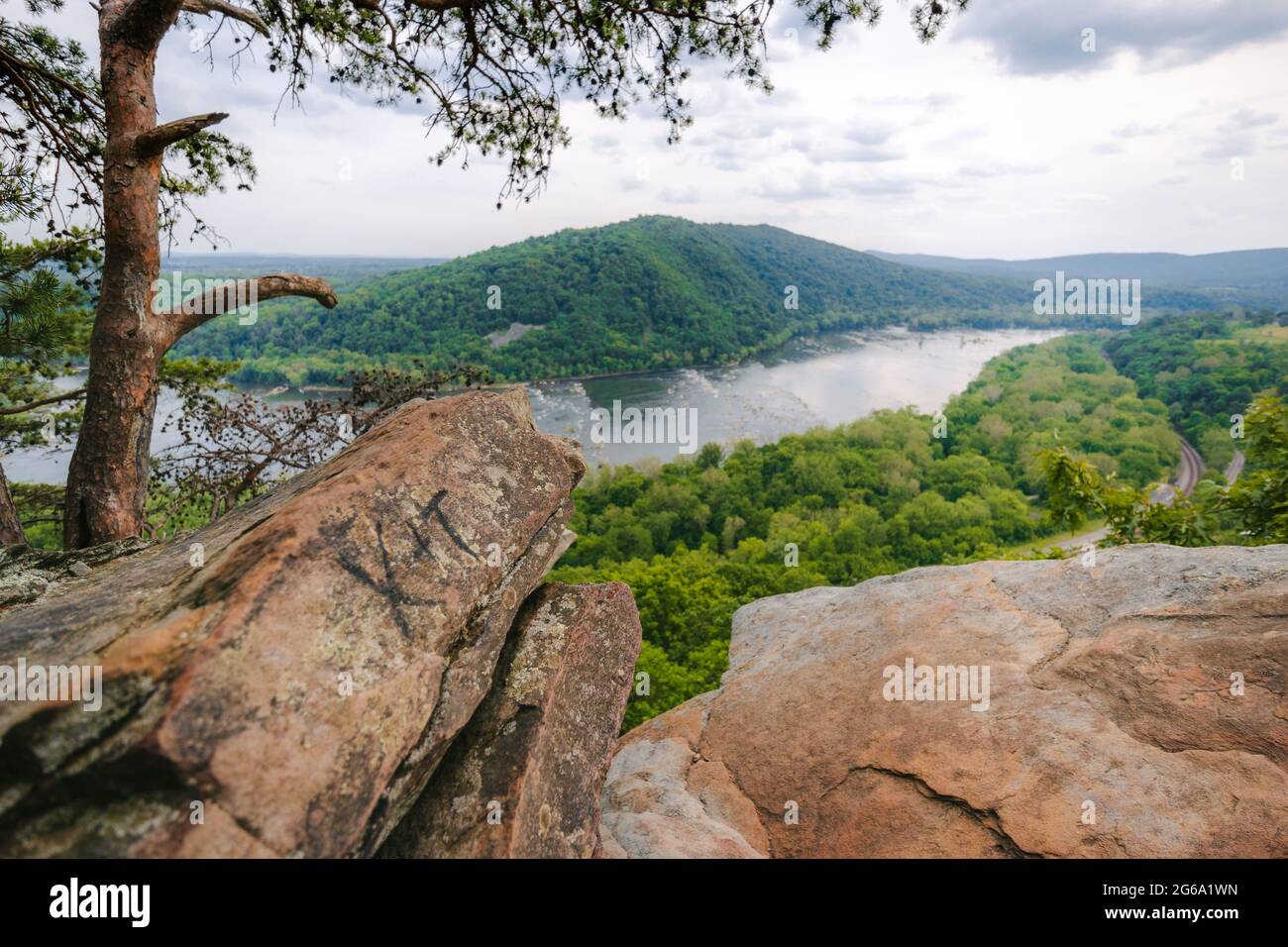 The view from Weverton Cliffs, part of the Appalachian Trail, Maryland ...