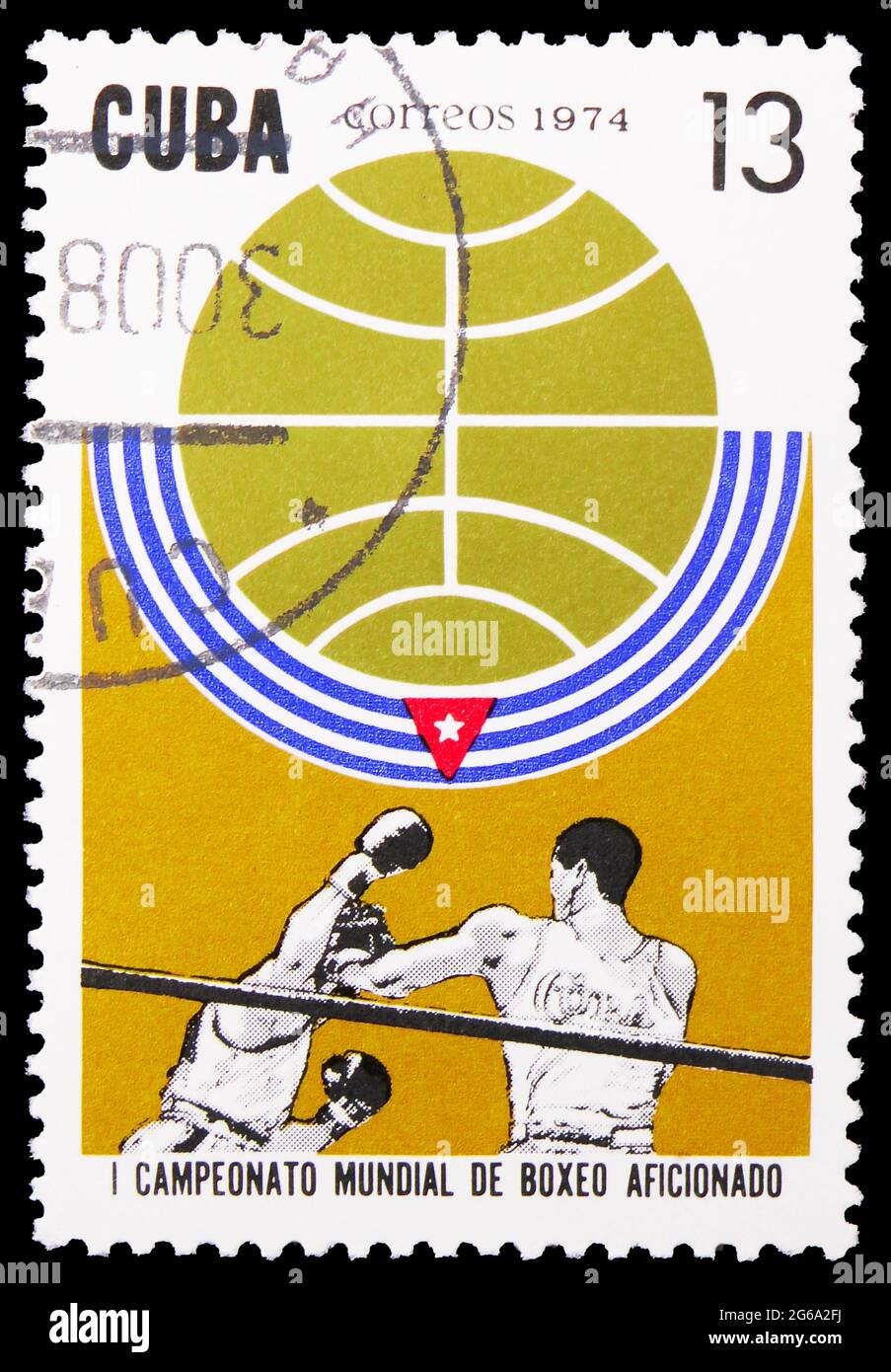 MOSCOW, RUSSIA - APRIL 18, 2020: Postage stamp printed in Cuba shows ...