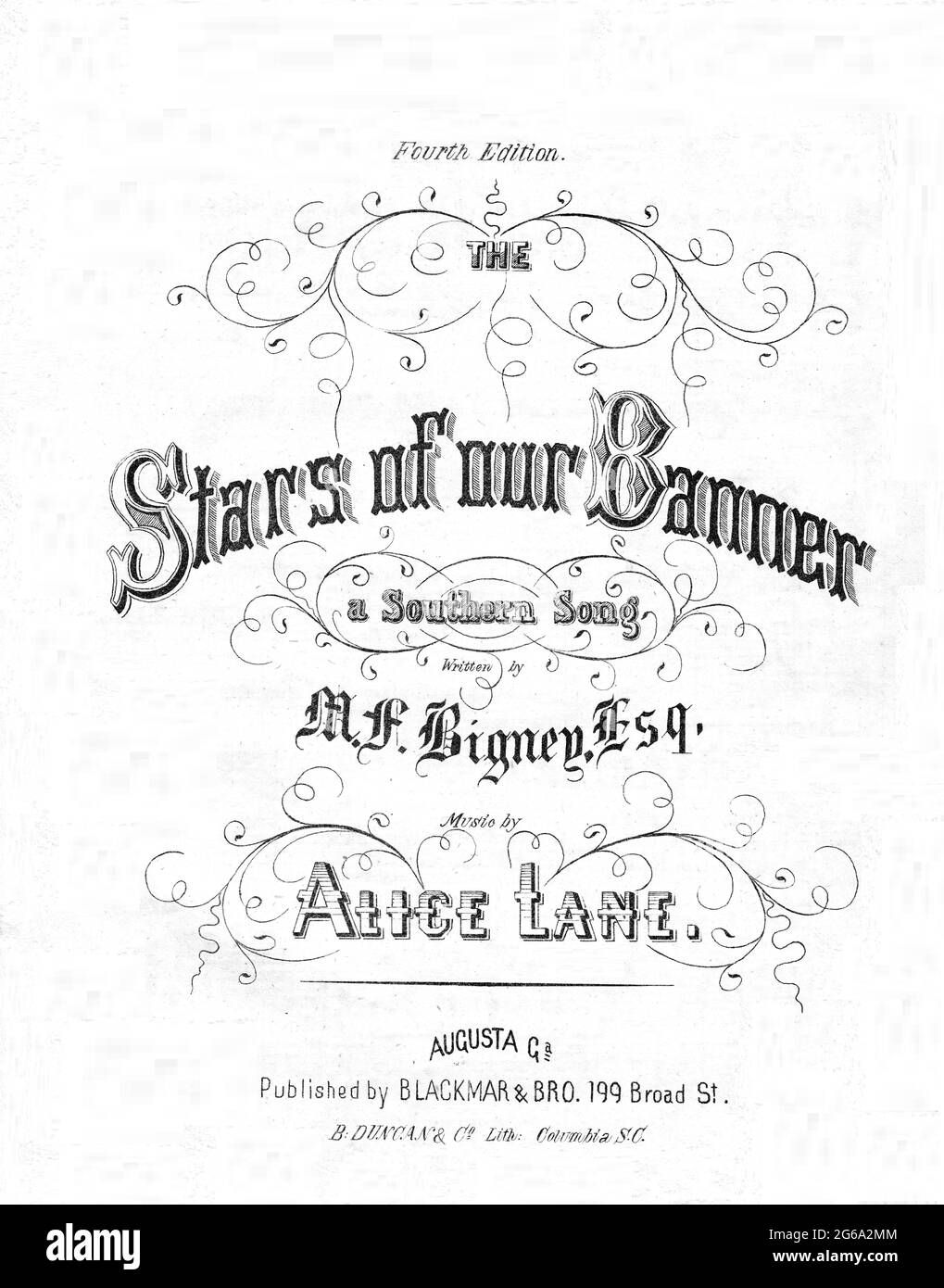 The Stars of Our Banner, 1861 Confederate Sheet Music Stock Photo - Alamy