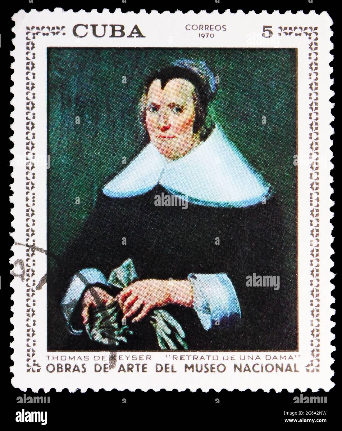 MOSCOW, RUSSIA - APRIL 18, 2020: Postage stamp printed in Cuba shows ...