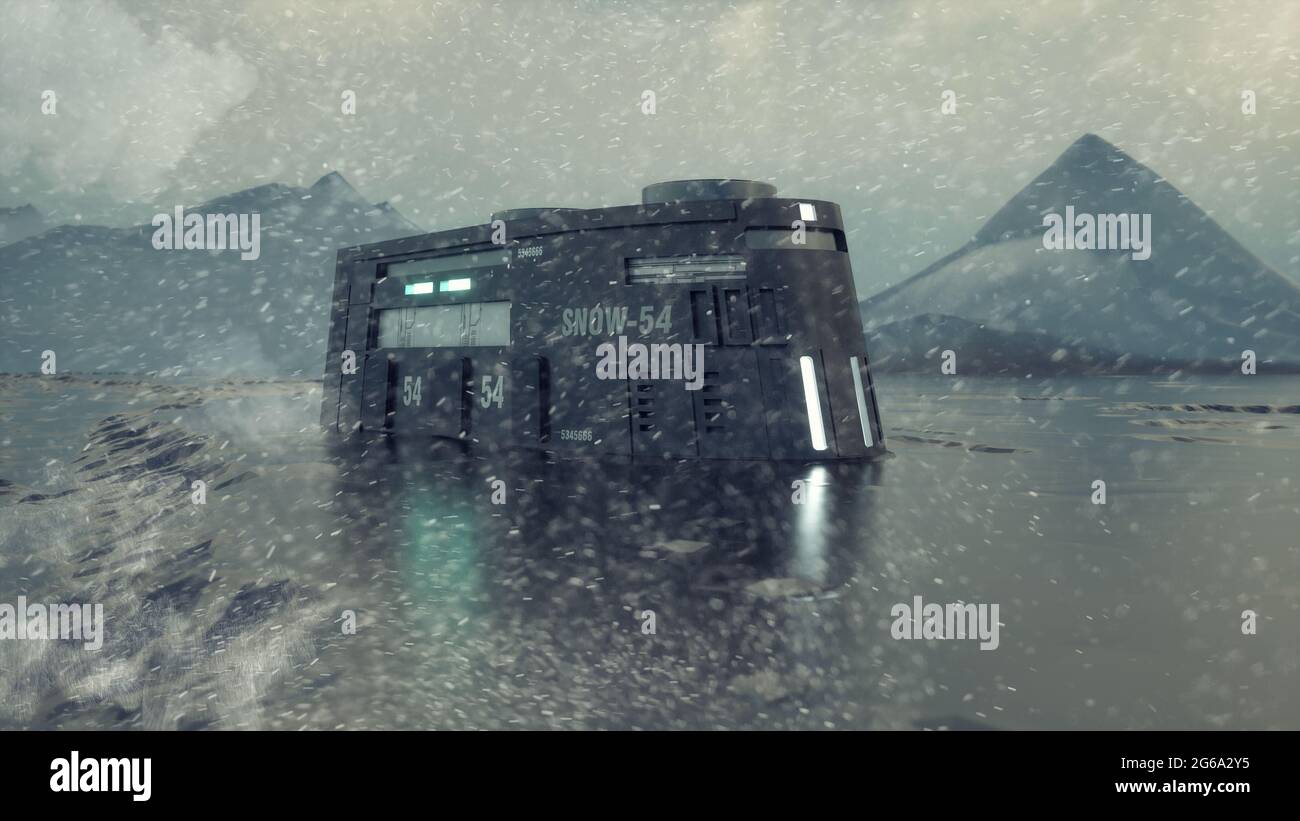 3d render. Icebreaker train and concept Stock Photo - Alamy