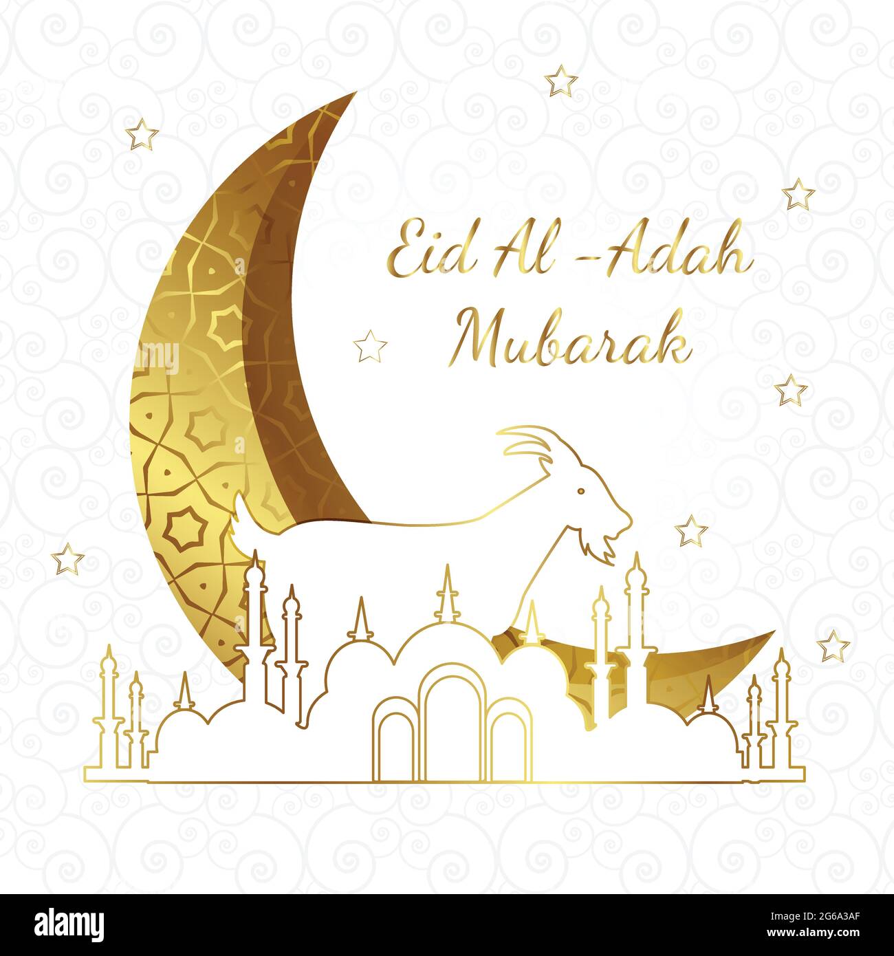 White mosque on moon Stock Vector Images - Alamy